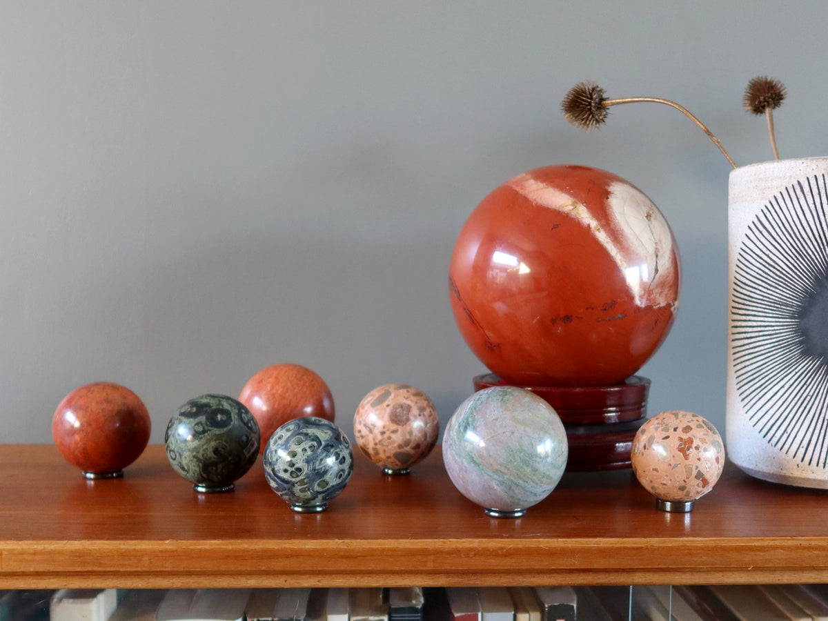 Find Your Top 7 Jolly Jasper Crystal Spheres at Satin Crystals