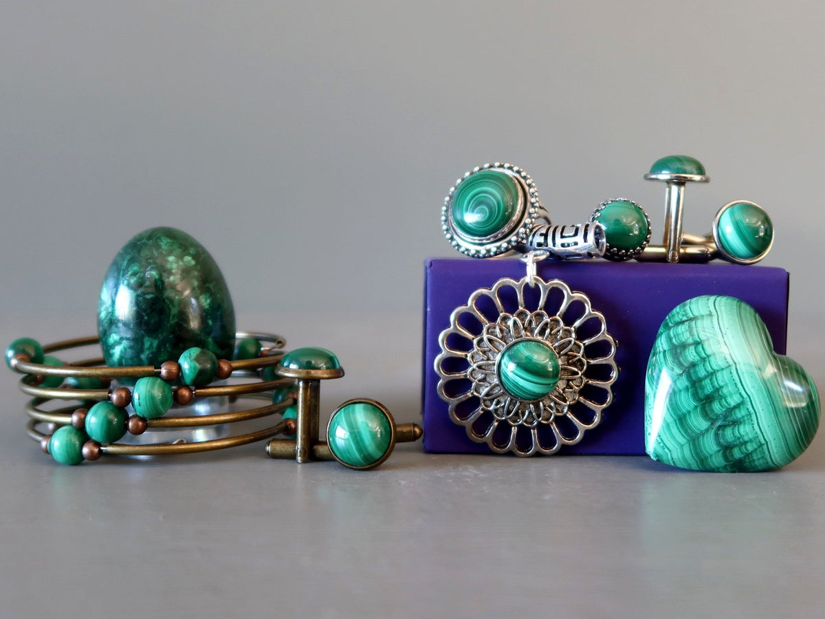 Top 4 Malachite Jewelry Power Sets | Satin Crystals