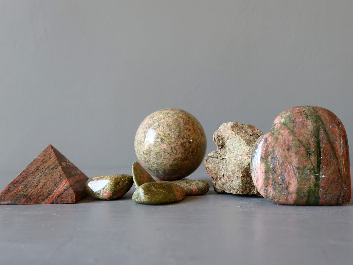 Shop Unakite Stone Showcase | Satin Crystals
