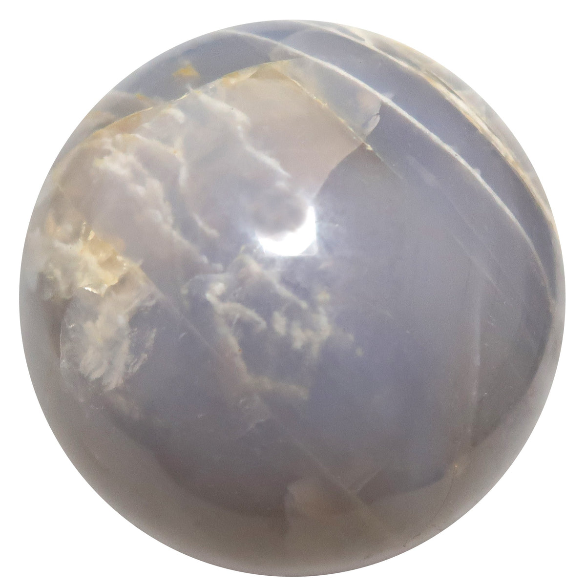 Blue Quartz Sphere Misty Lavender Rose Gray Crystal Ball — Satin Crystals