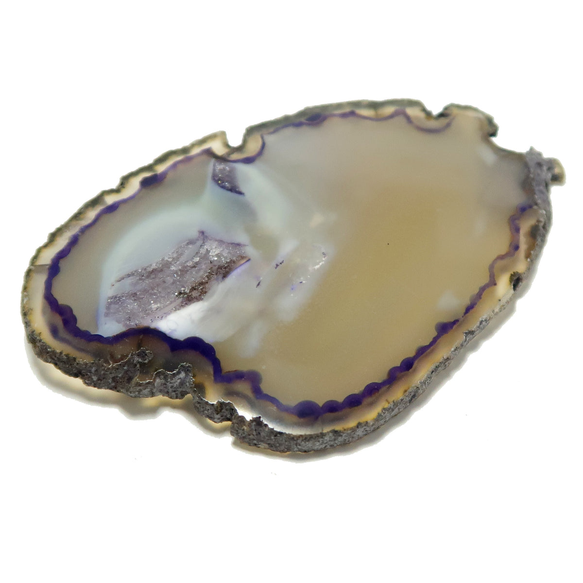 Purple Agate Charger Color Spirit Healing Stone Crystal Slab — Satin ...