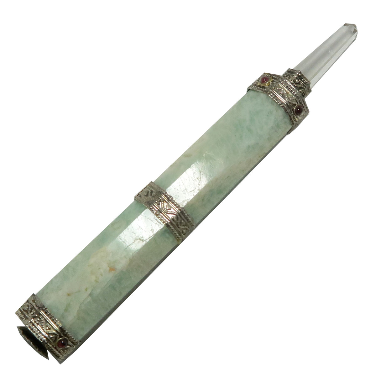 Amazonite Aura Wand Healer Wounded Warrior — Satin Crystals
