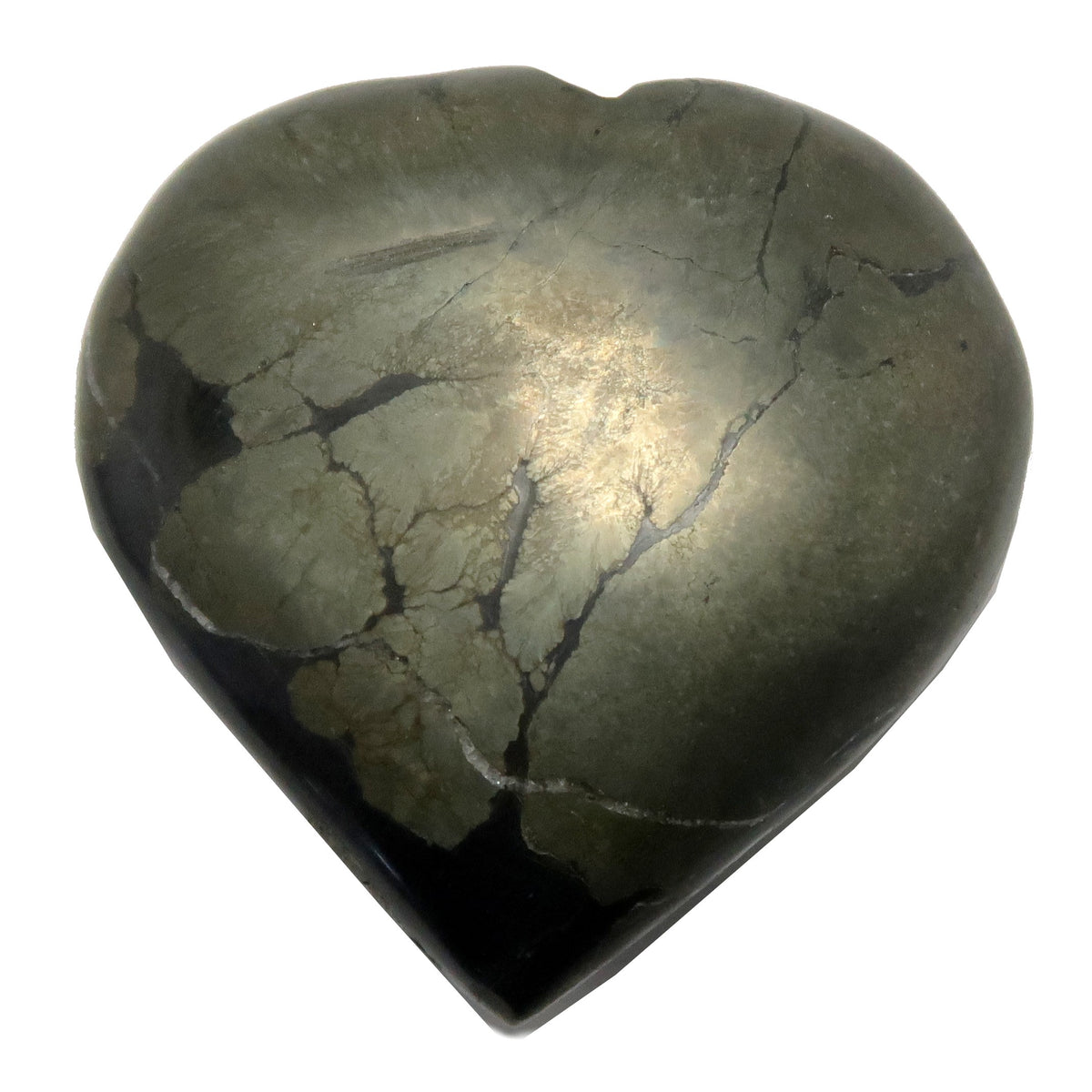 Apache Gold Heart Pyrite Crystal Love Meant To Be — Satin Crystals