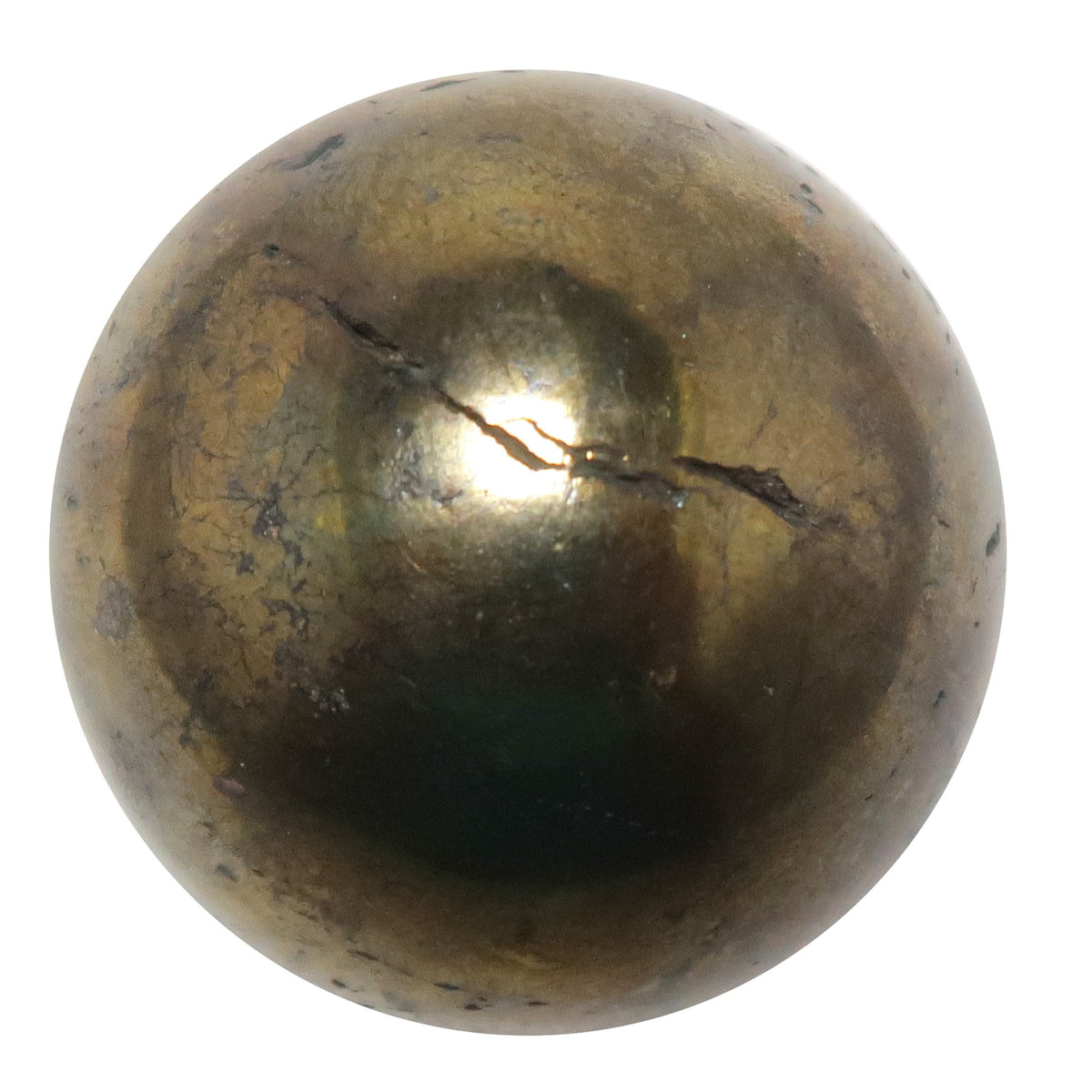 Chalcopyrite Sphere Pyrite Gold Genie Crystal Ball — Satin Crystals
