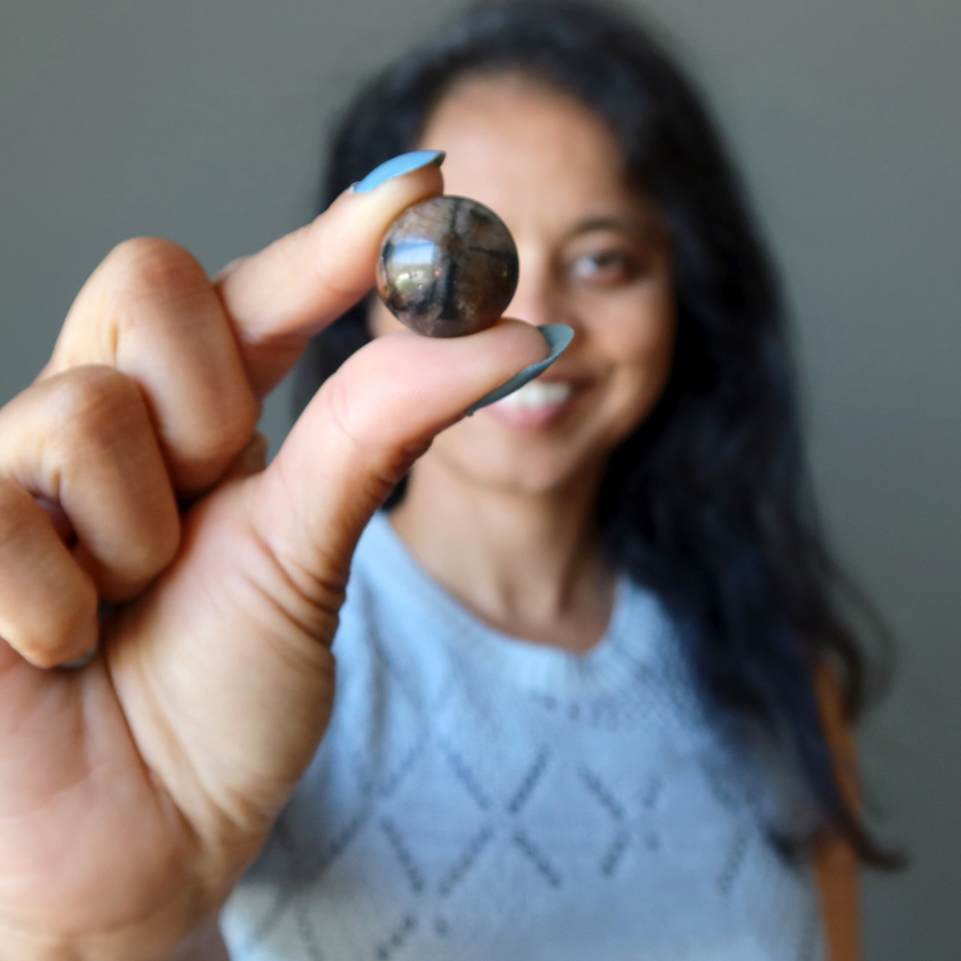 Chiastolite Sphere Natural Cross Consciousness Crystal Ball — Satin ...