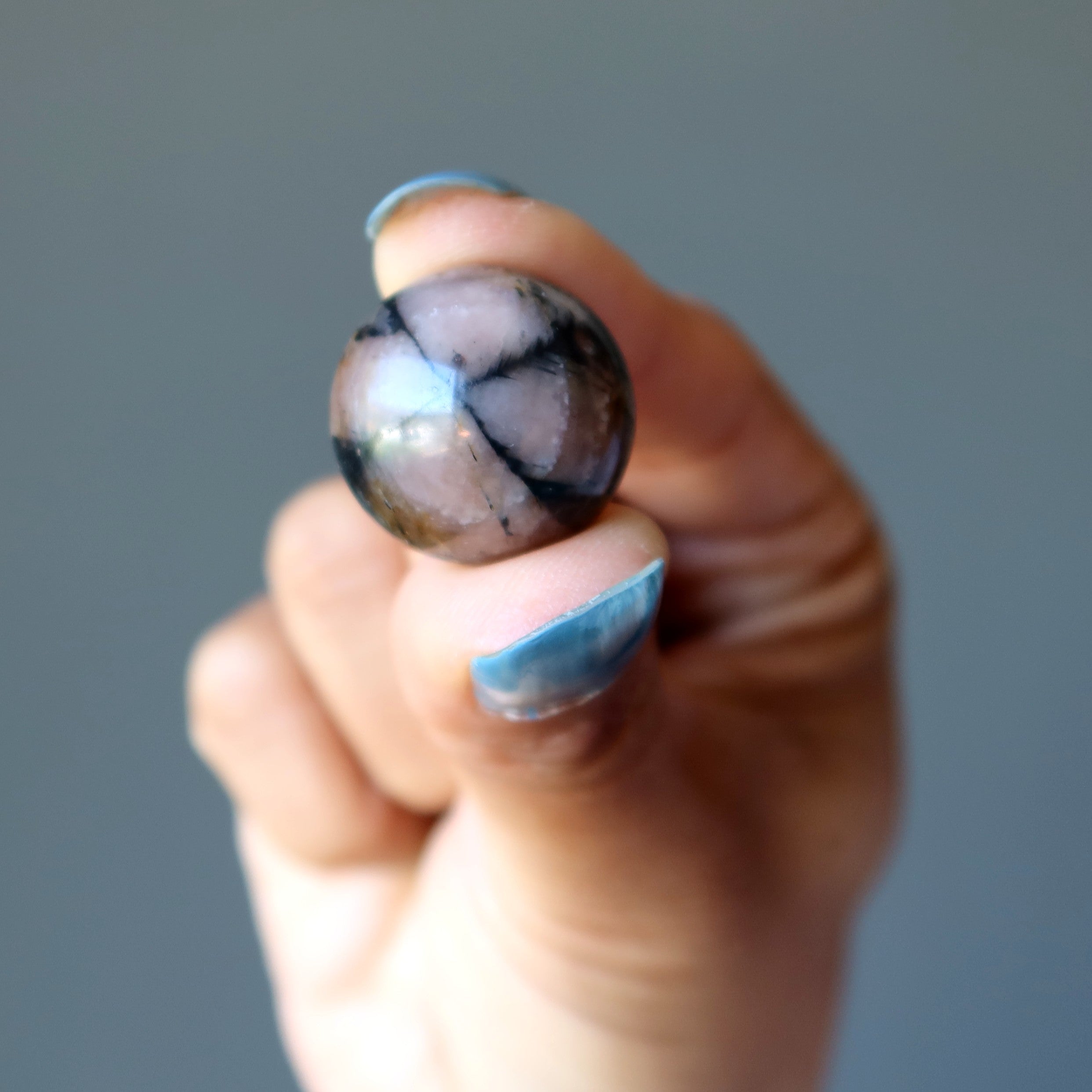 Chiastolite Sphere Natural Cross Consciousness Crystal Ball — Satin ...