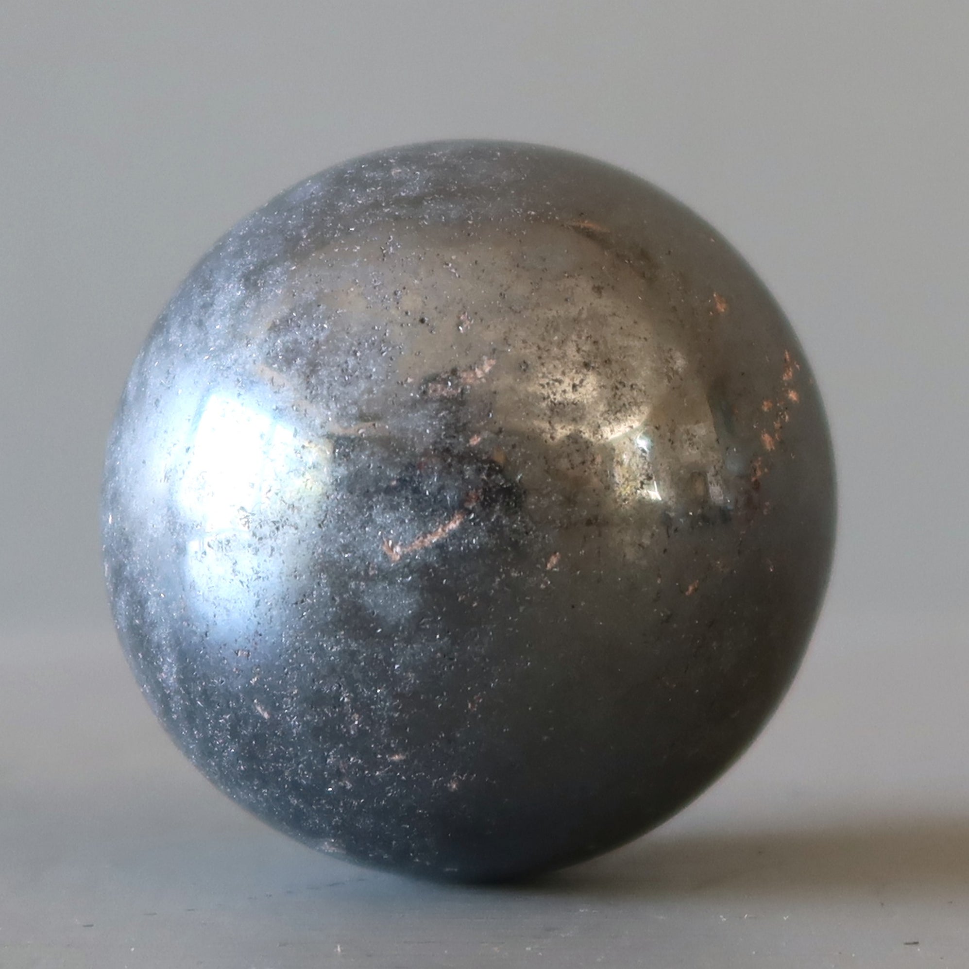 Hematite Sphere Protection Au Natural Crystal Ball — Satin Crystals