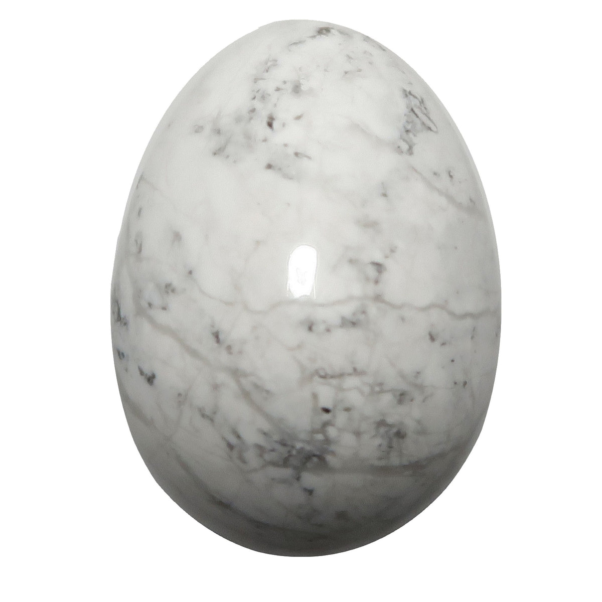 Howlite Egg Whole New World Healthy Habits Stone — Satin Crystals