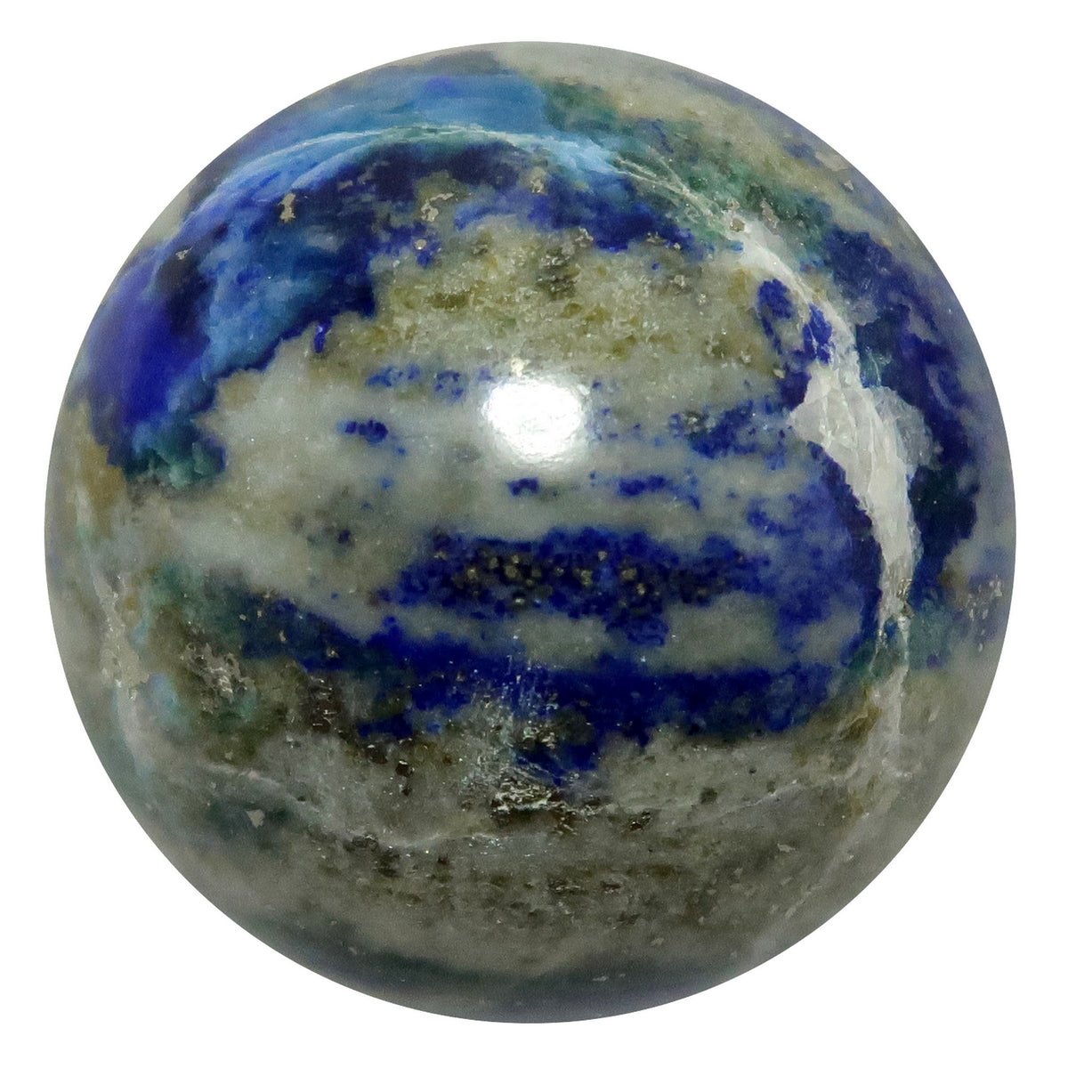 Lapis Sphere Blue Denim Dreams Lazuli Crystal Ball — Satin Crystals
