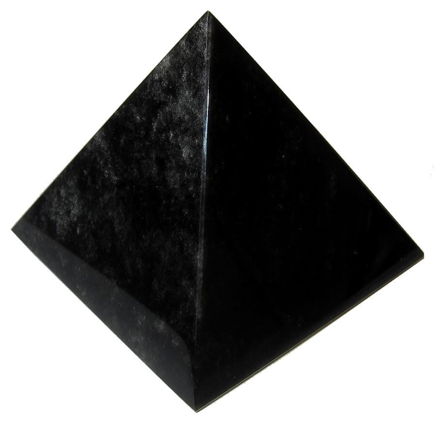 Black Obsidian Pyramid Power Protection Crystal — Satin Crystals