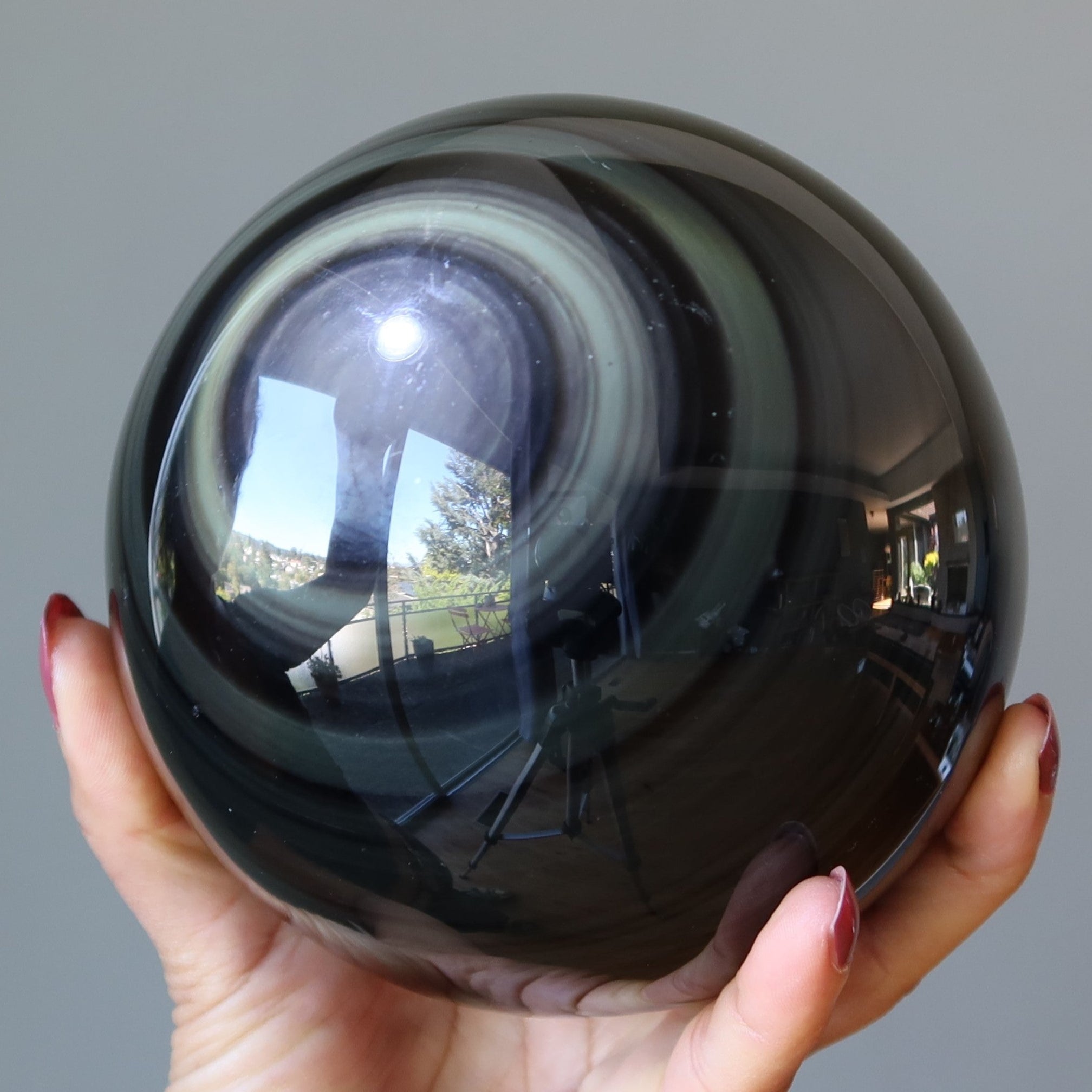 Rainbow Obsidian Sphere Protection Crystal Ball — Satin Crystals