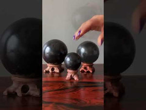 Basalt Sphere Lava Black Protection Crystal Ball — Satin Crystals