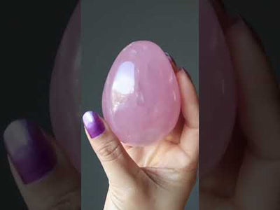 Rose Quartz Egg Dancing Star Romance Crystal — Satin Crystals