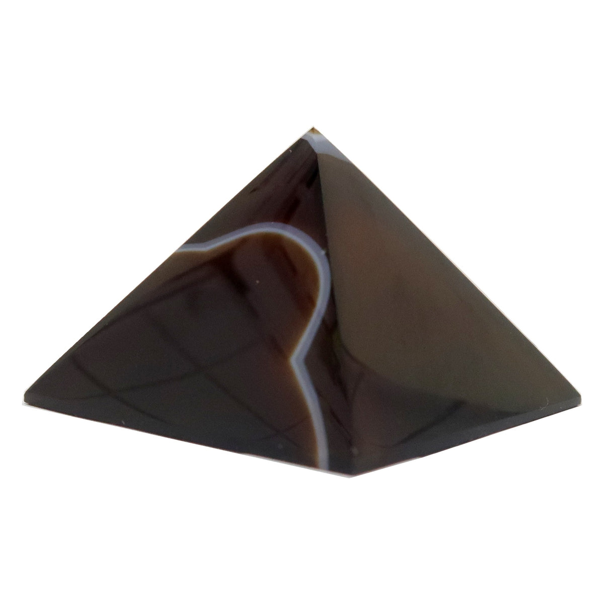 Brown Coffee Agate Pyramid of Manifestation — Satin Crystals