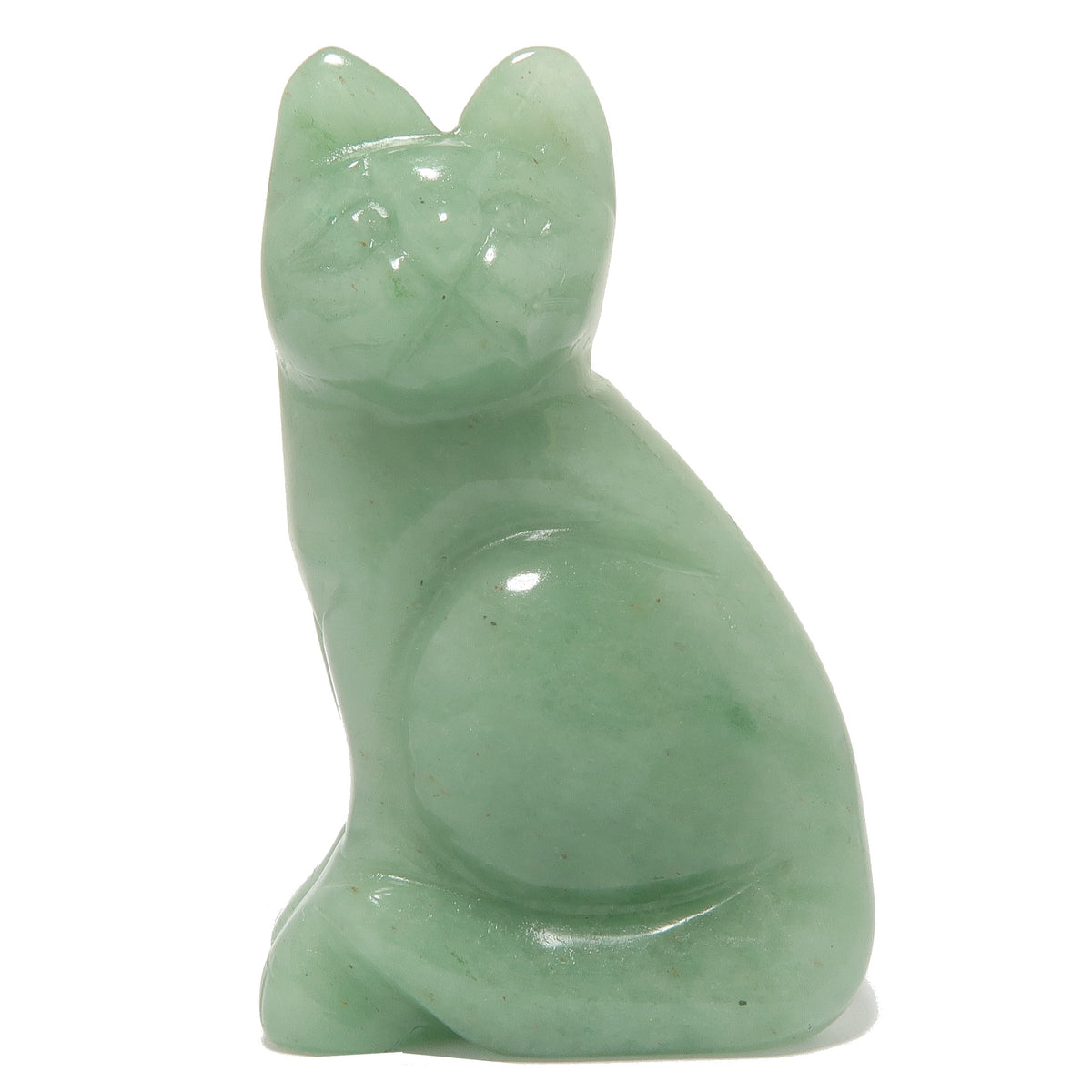 Green Aventurine Cat I Deserve It All Abundance Animal Crystal — Satin ...