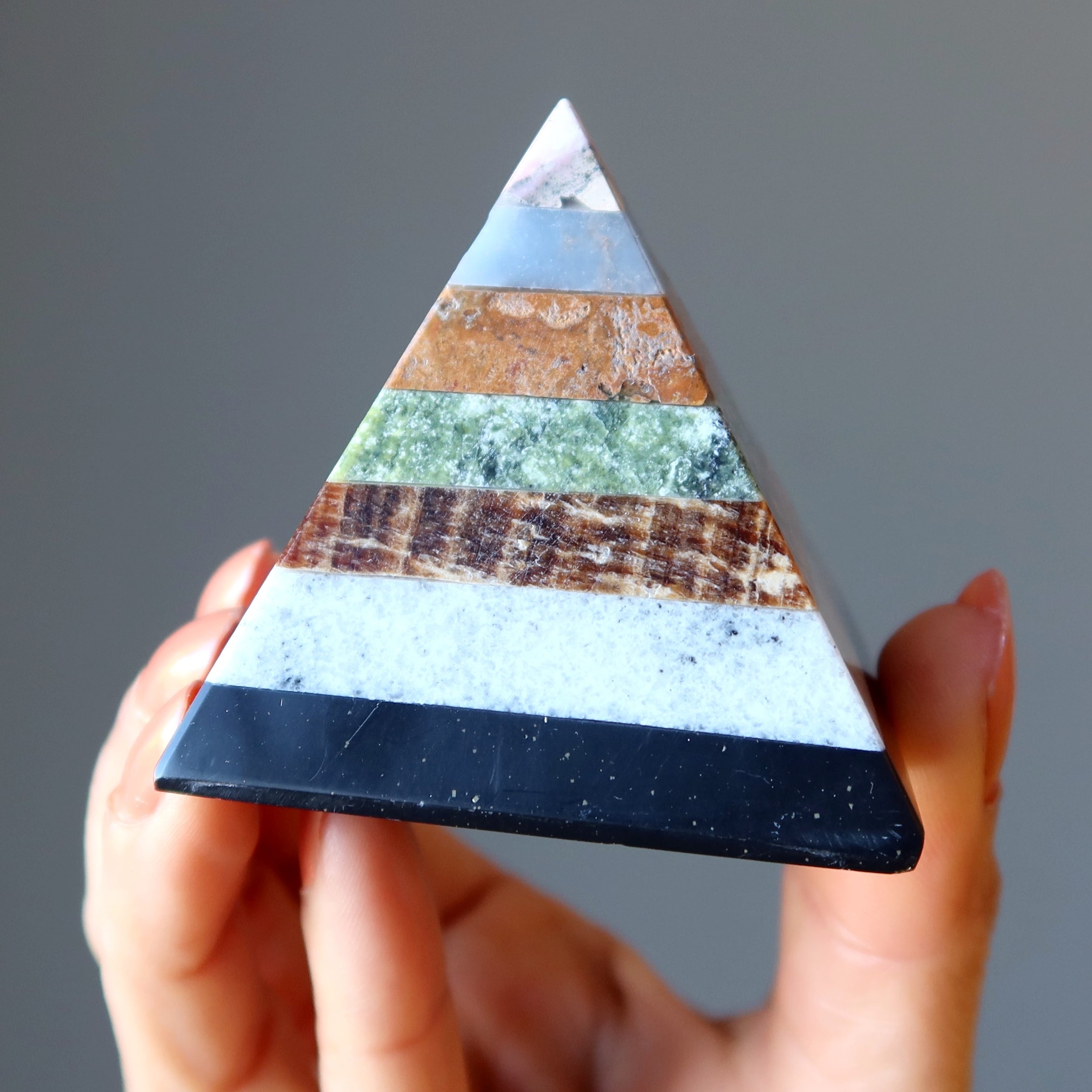 Crystal Pyramid Miracle Mountain Mystical 7 Color Stone — Satin Crystals