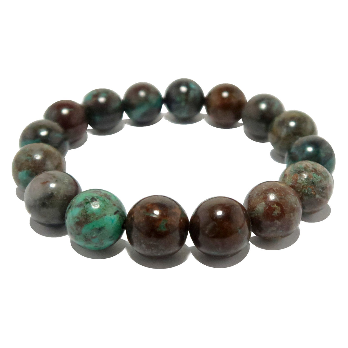 Chrysocolla Bracelet Red Cuprite Strike of Elements — Satin Crystals