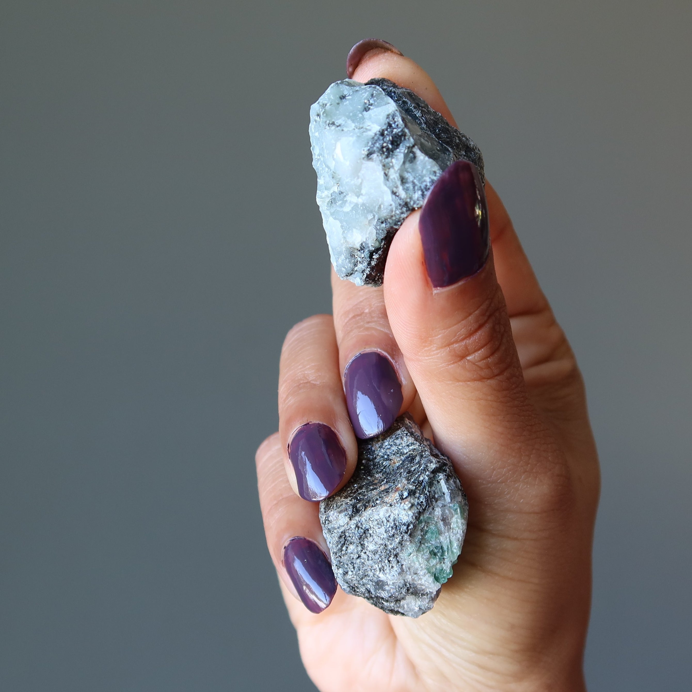 Emerald Raw Crystal Pair Double Luck Green Gems — Satin Crystals