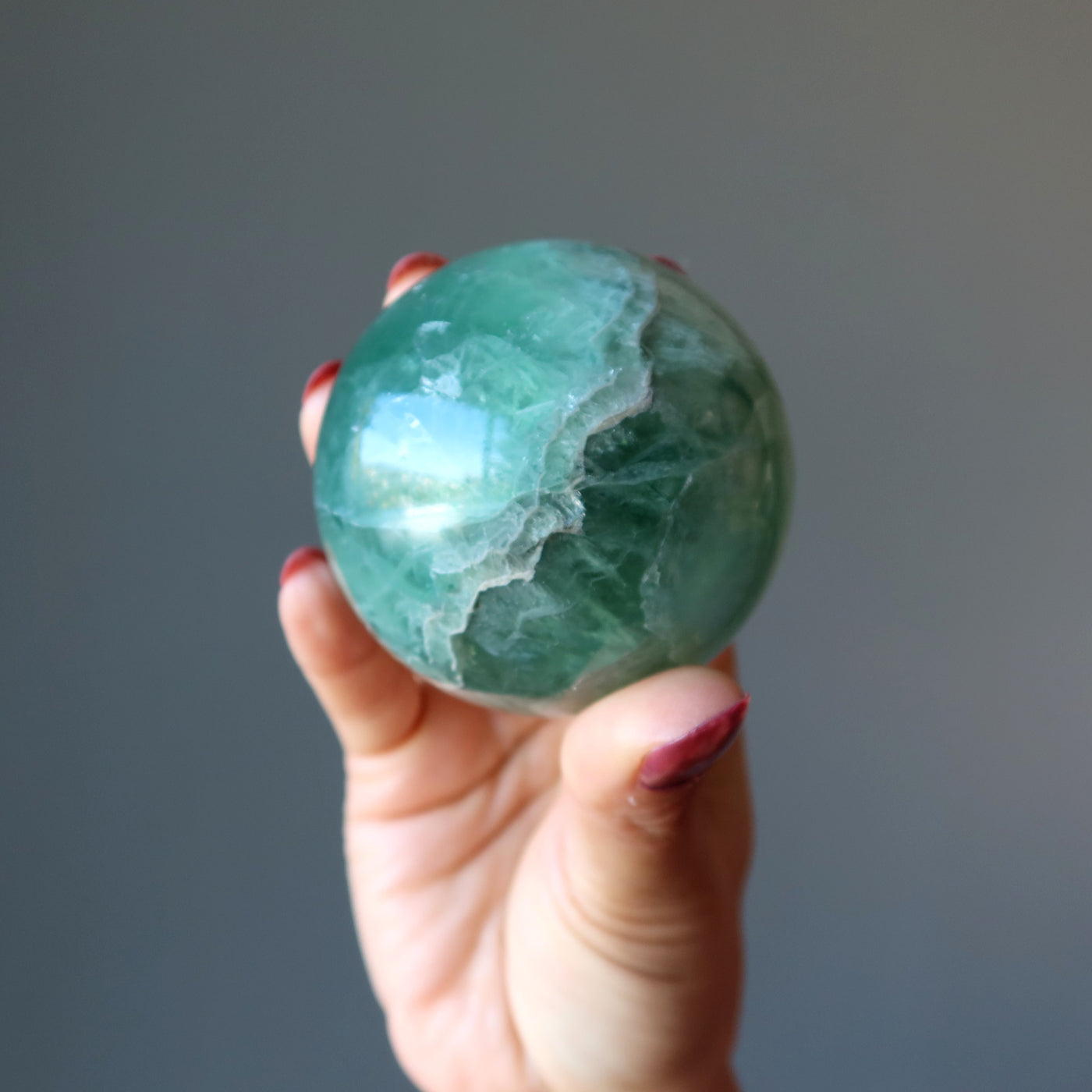 Fluorite Sphere Green Genius Crystal Ball — Satin Crystals