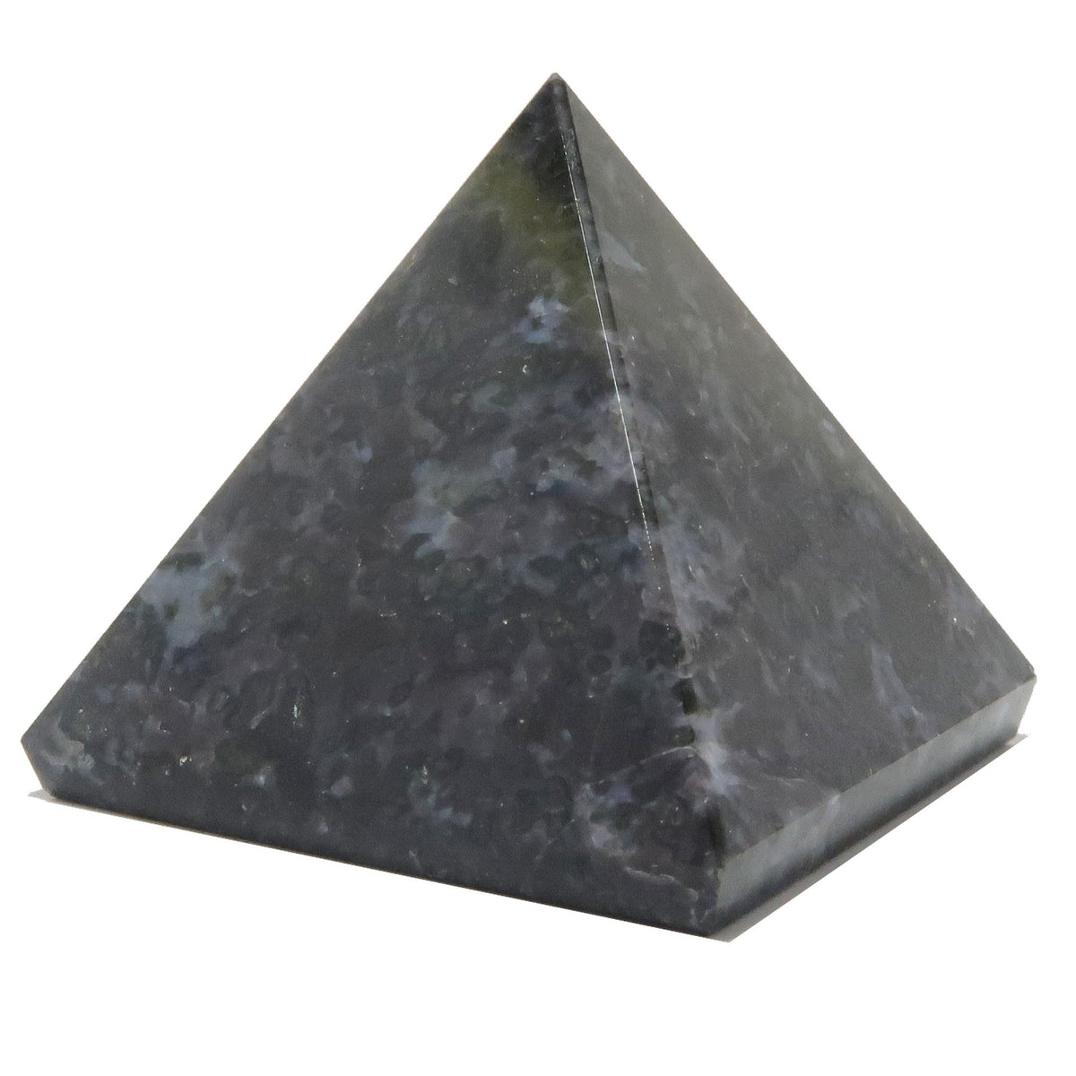 Gabbro Pyramid Midnight Art Indigo Mystic Merlinite — Satin Crystals