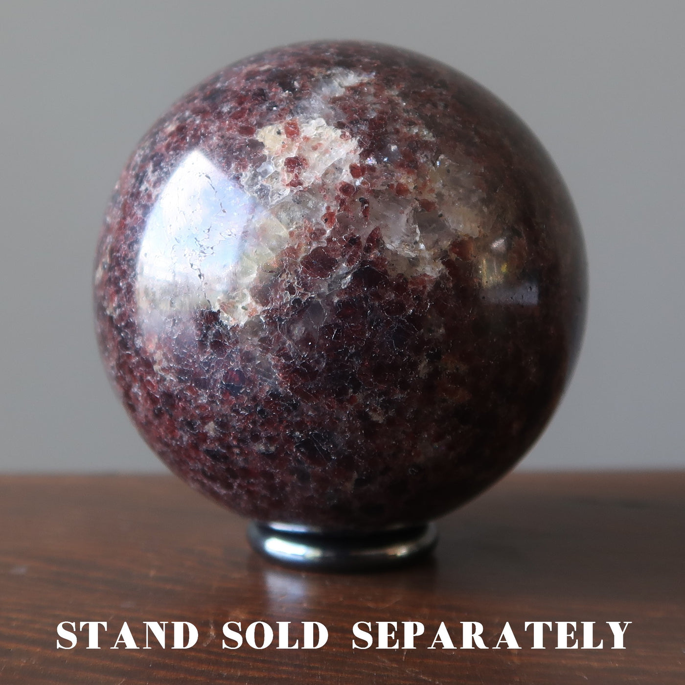 Garnet Sphere Red Sophisticated Soul Crystal Ball — Satin Crystals