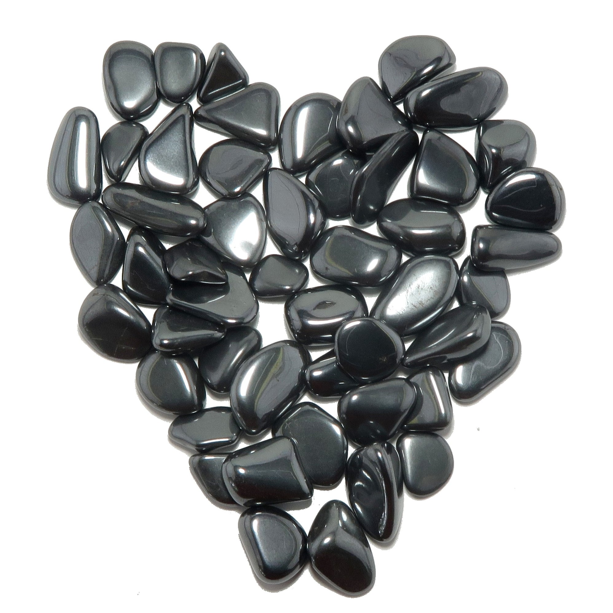 Hematite Tumbled Stone Set 50 Mini — Satin Crystals