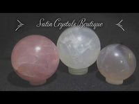 Rose Quartz Sphere Dancing Star Crystal Ball — Satin Crystals