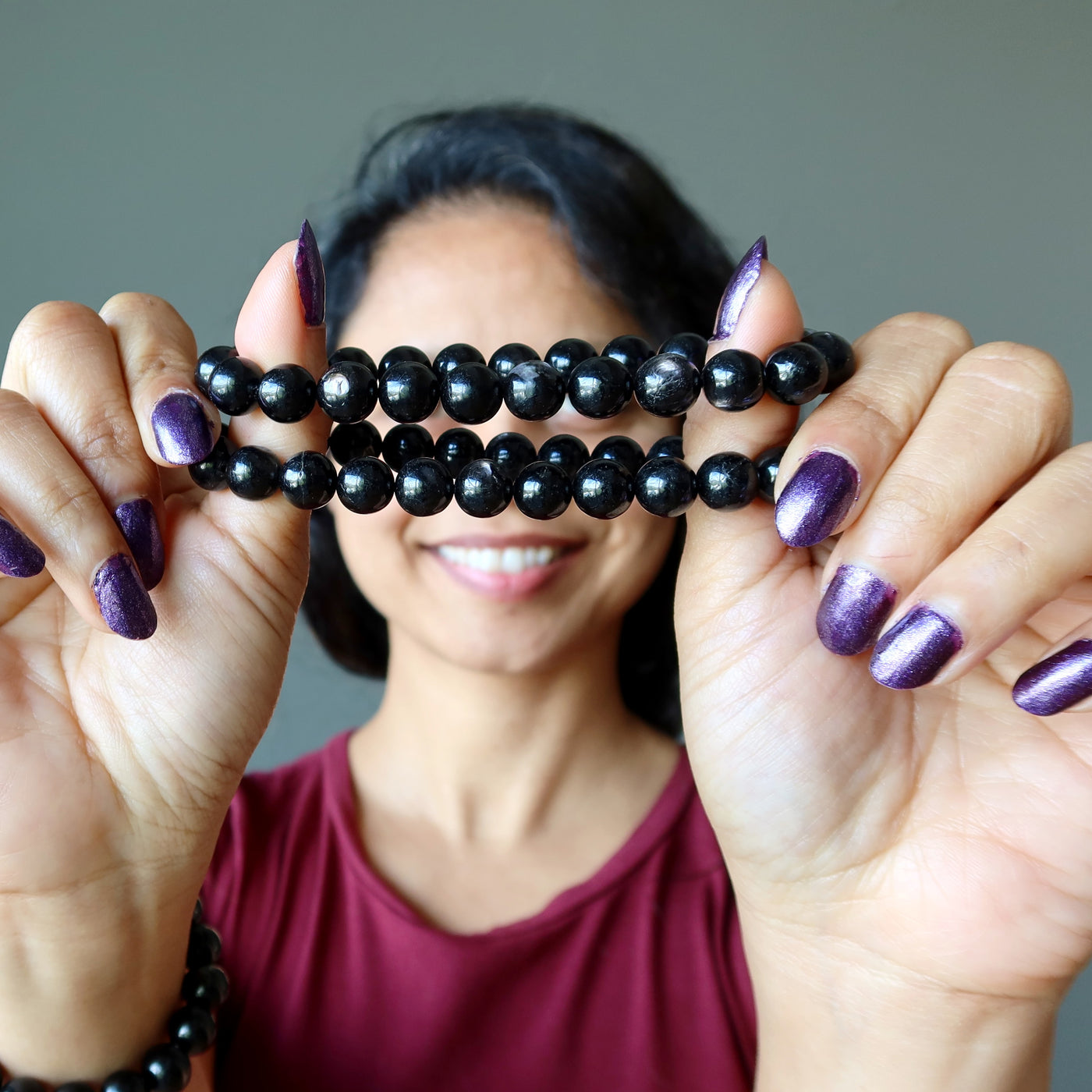 Hypersthene Bracelet Shiny Magic Occult Gem — Satin Crystals