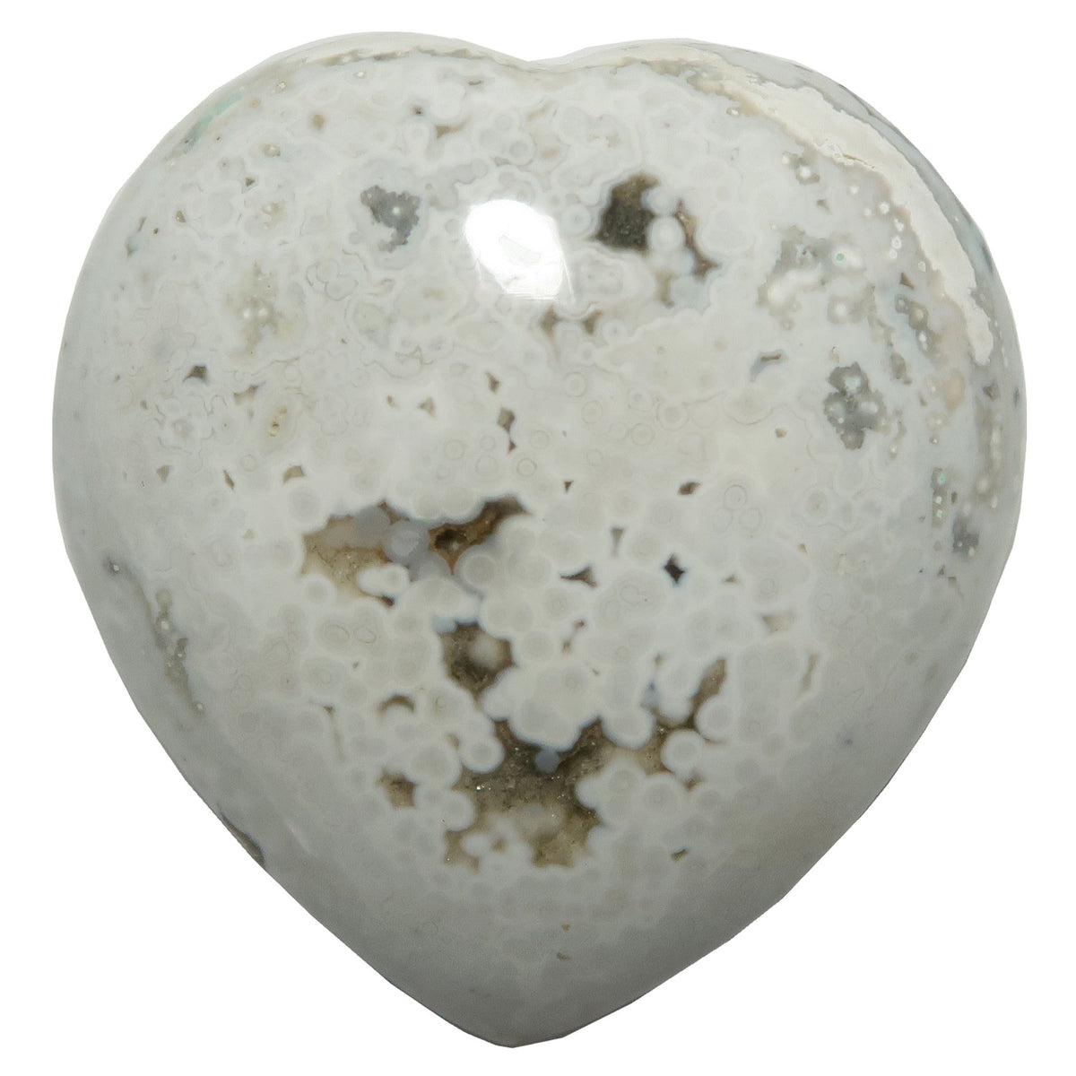 Ocean Jasper Heart Summer Love White Sand Beach Gemstone — Satin Crystals