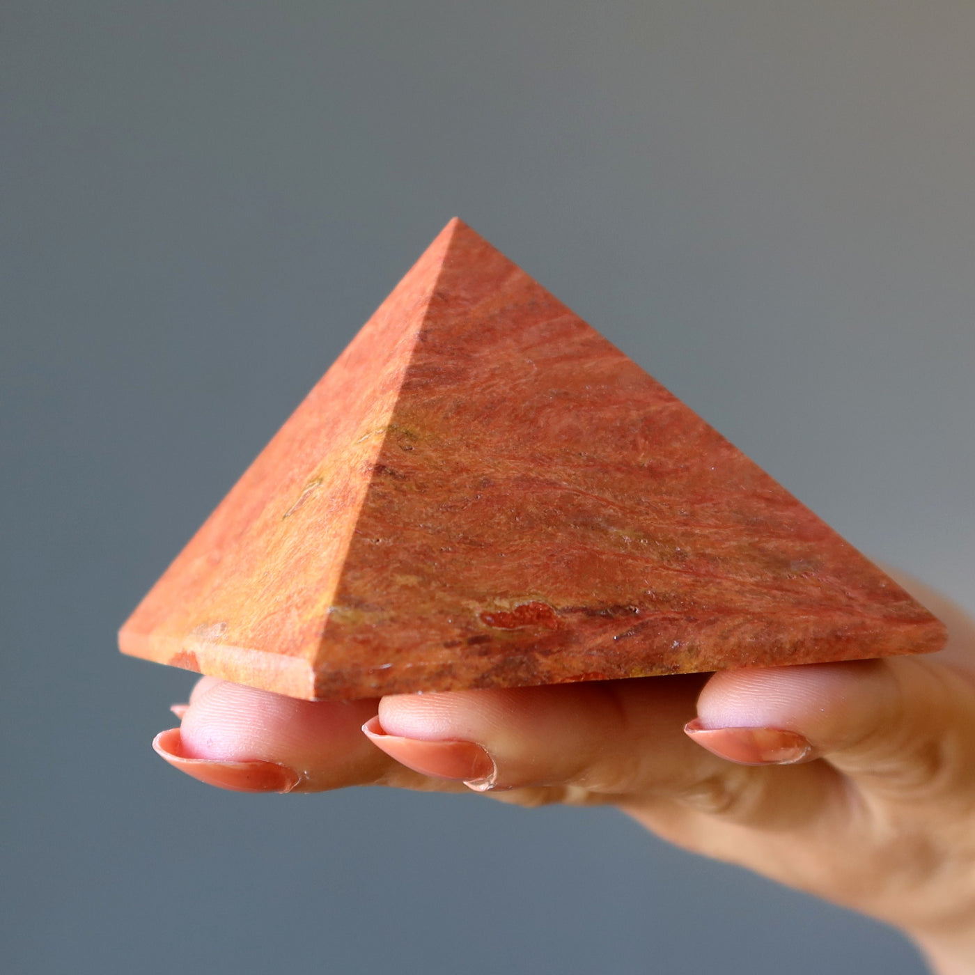 Red Jasper Pyramid God Prometheus Crystal — Satin Crystals