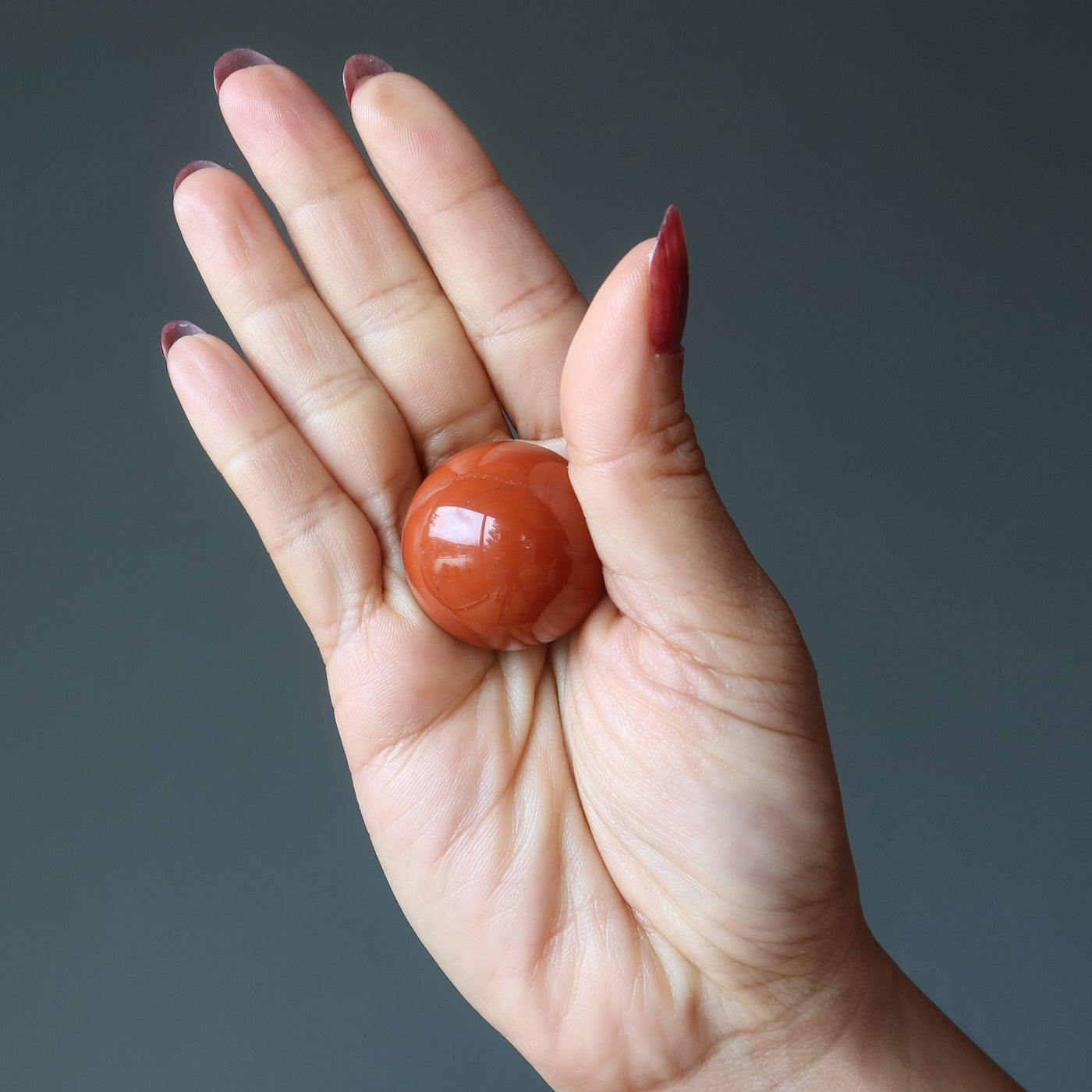 Red Jasper Sphere Fire Spirit Crystal Ball — Satin Crystals
