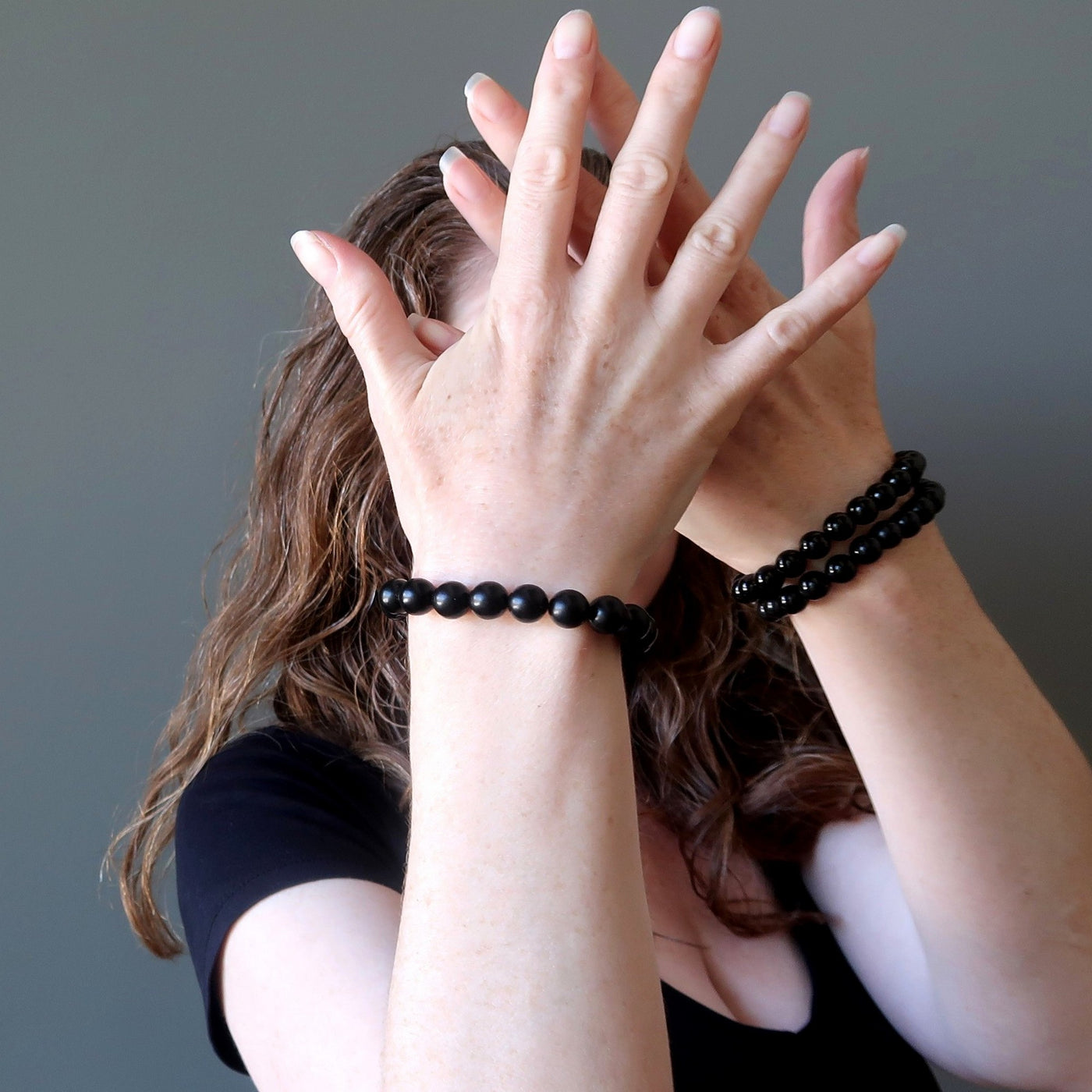 Jet Bracelet Black Azabache Protection Stone — Satin Crystals