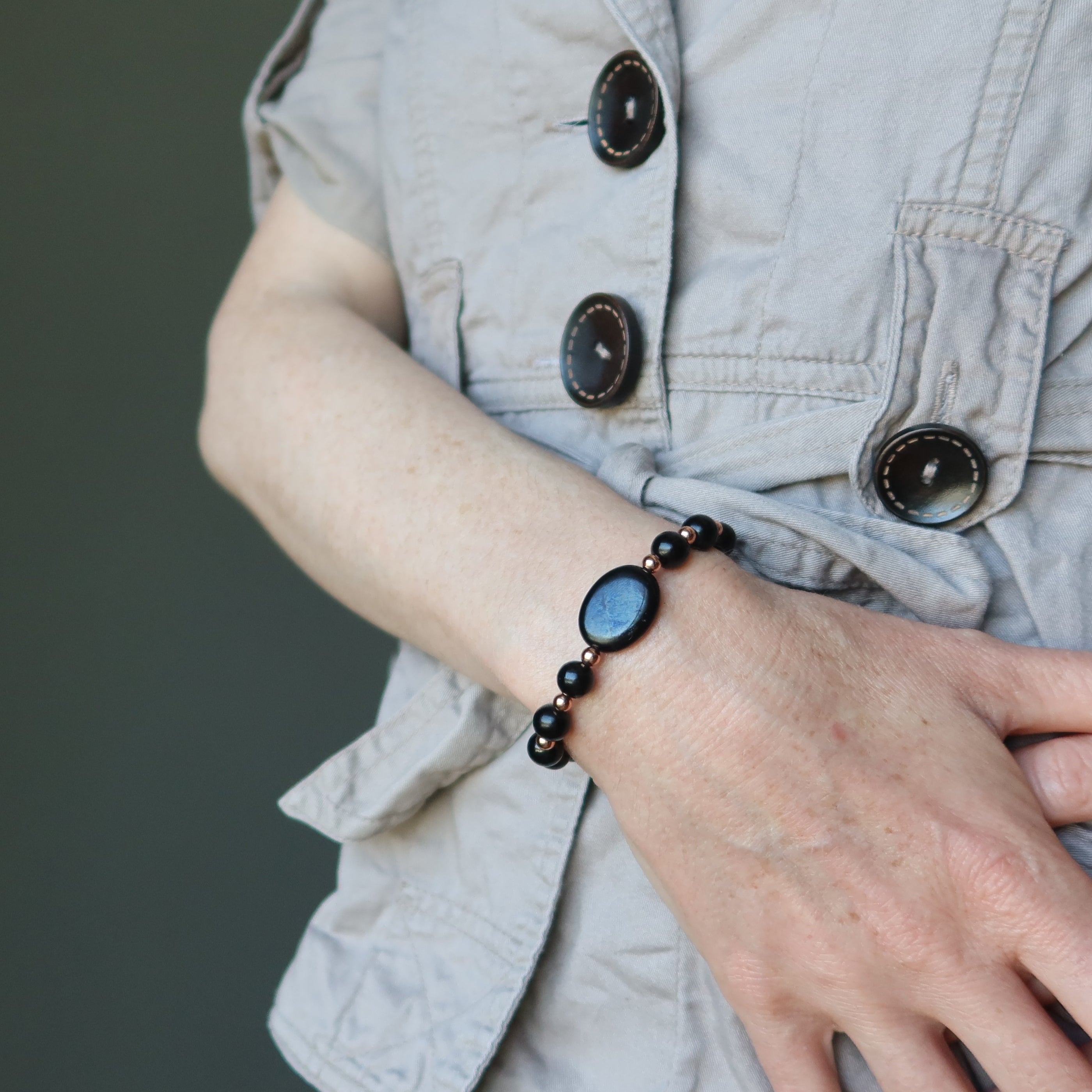 Jet Bracelet Negative Energy Deflector Black Azabache Protection ...