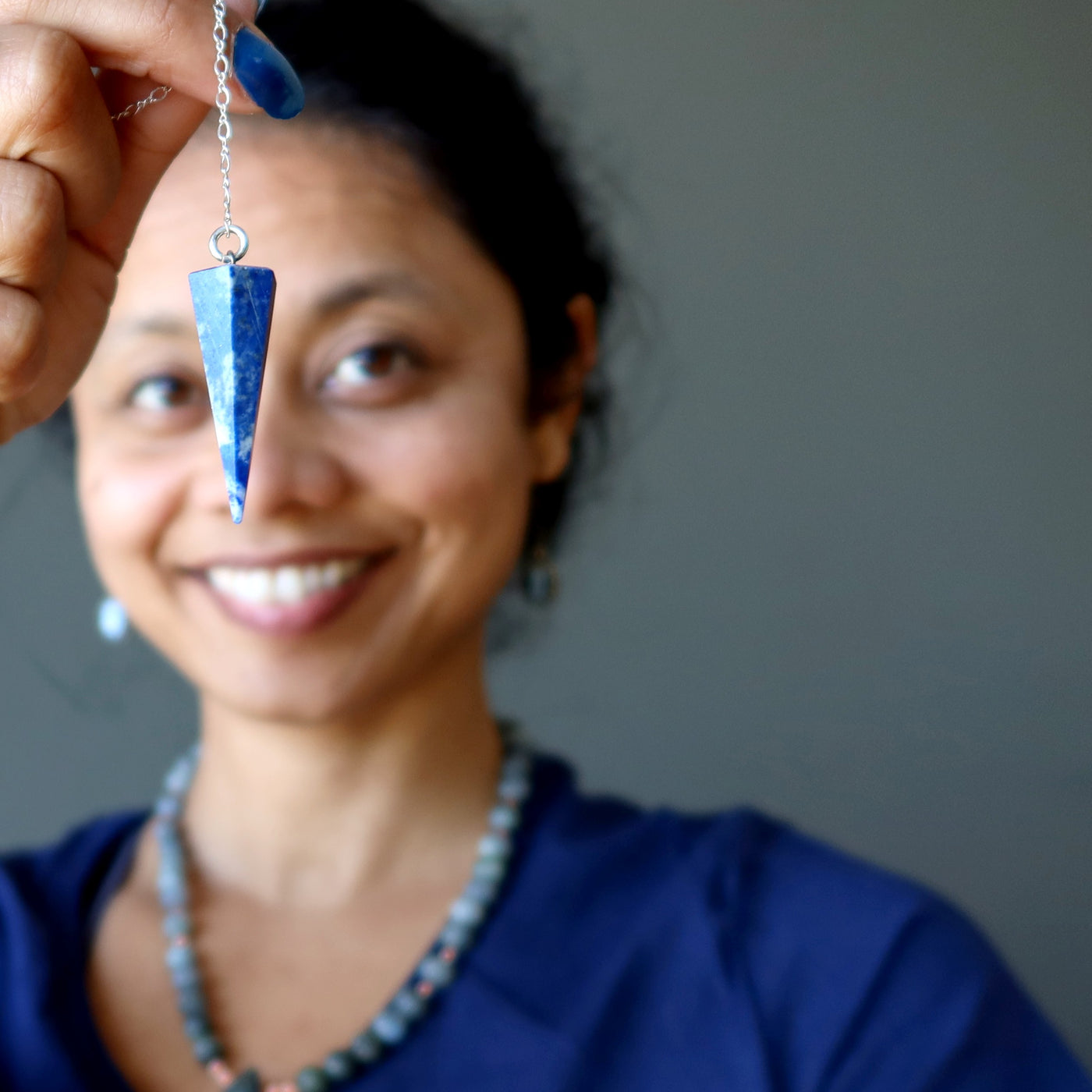 Lapis Pendulum The Truth is Sterling Silver — Satin Crystals