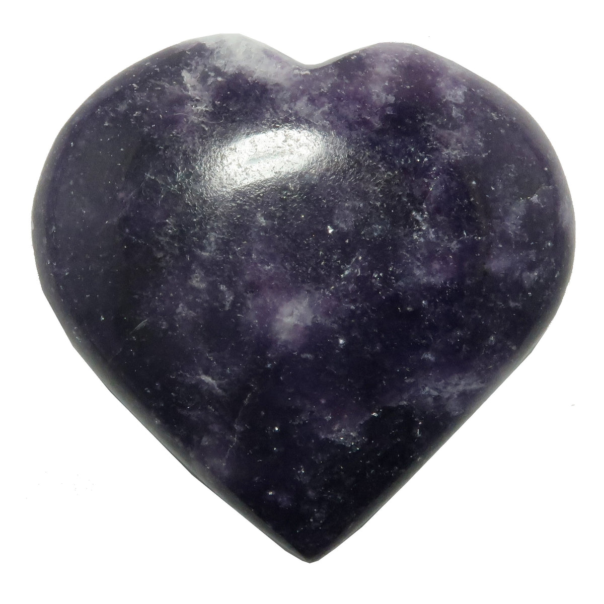 Lepidolite Heart Miracle Meditation Divine Purple Stone — Satin Crystals