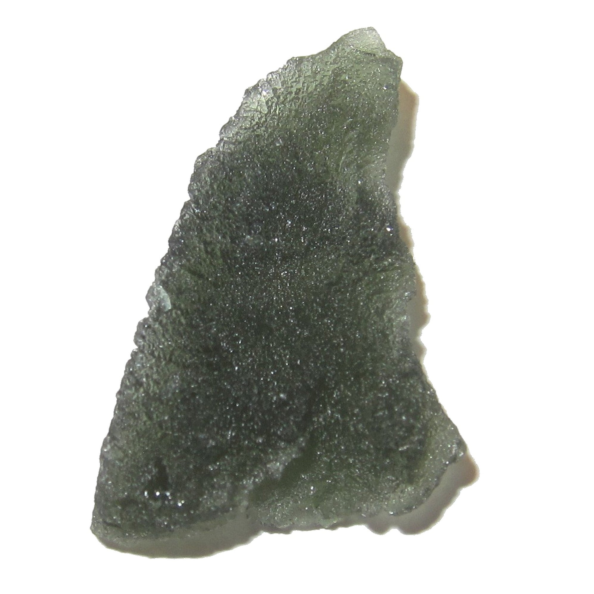 Moldavite Green Tektite Alien Shark Fin Gemstone — Satin Crystals