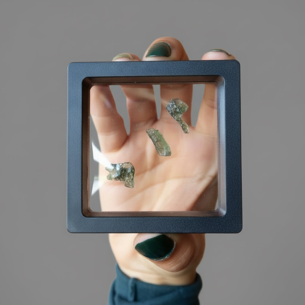 Moldavite Green Tektite My Mini Martian Alien Gem — Satin Crystals