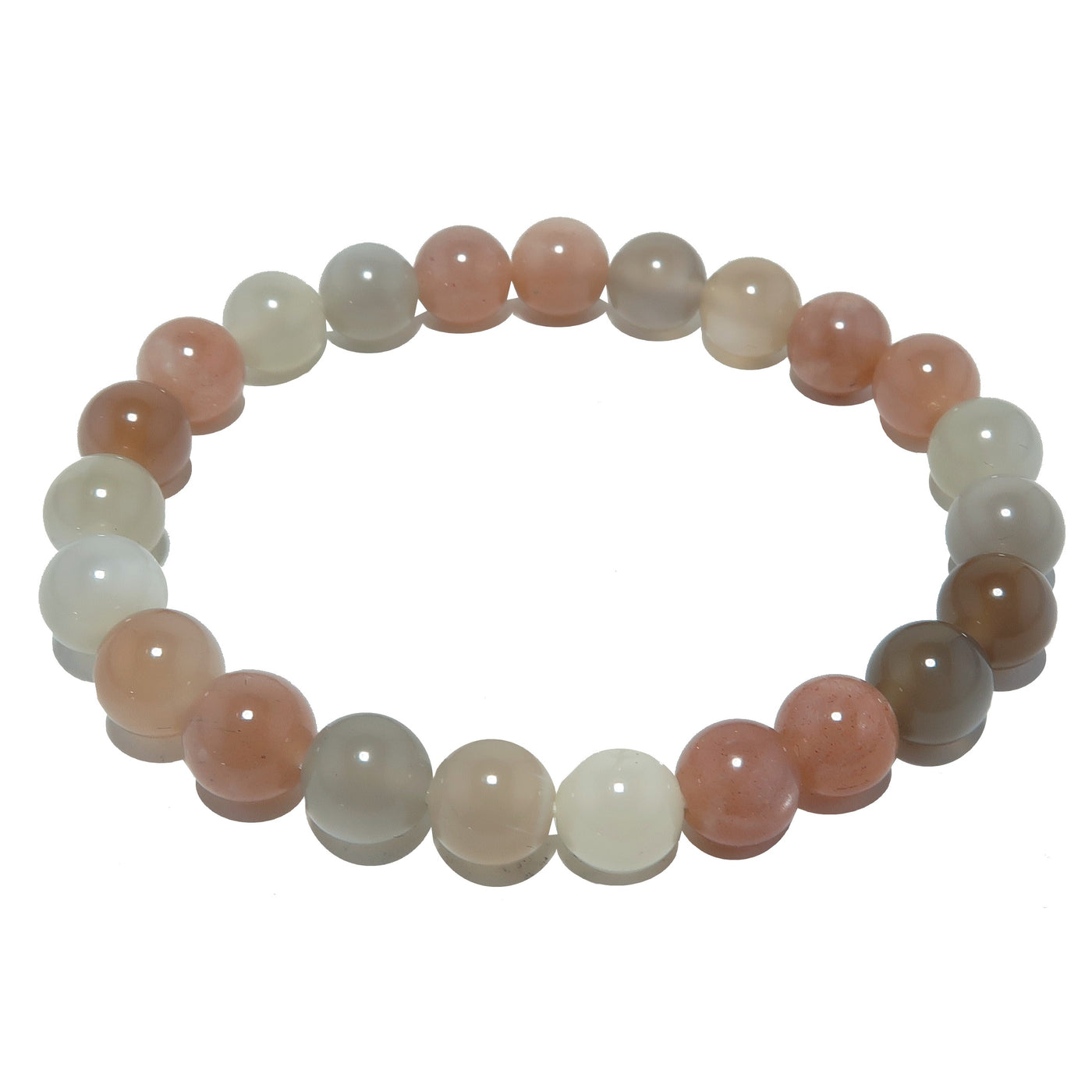 Moonstone Bracelet Silky Smooth Lunar Sheen Moon Goddess — Satin Crystals