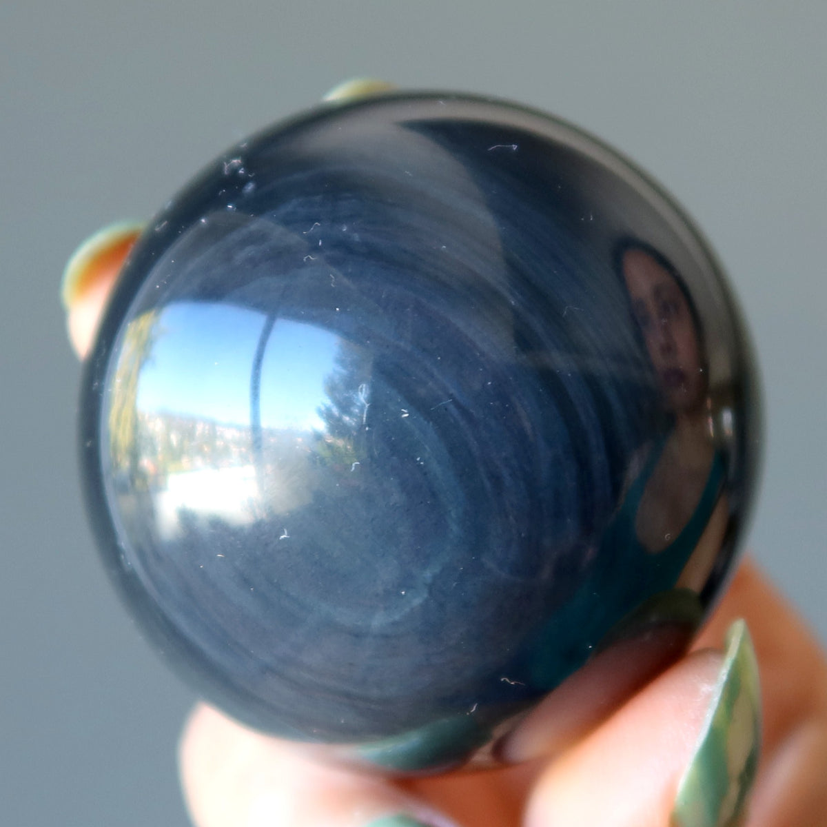 Rainbow Obsidian Sphere Angel Touch Crystal Ball — Satin Crystals