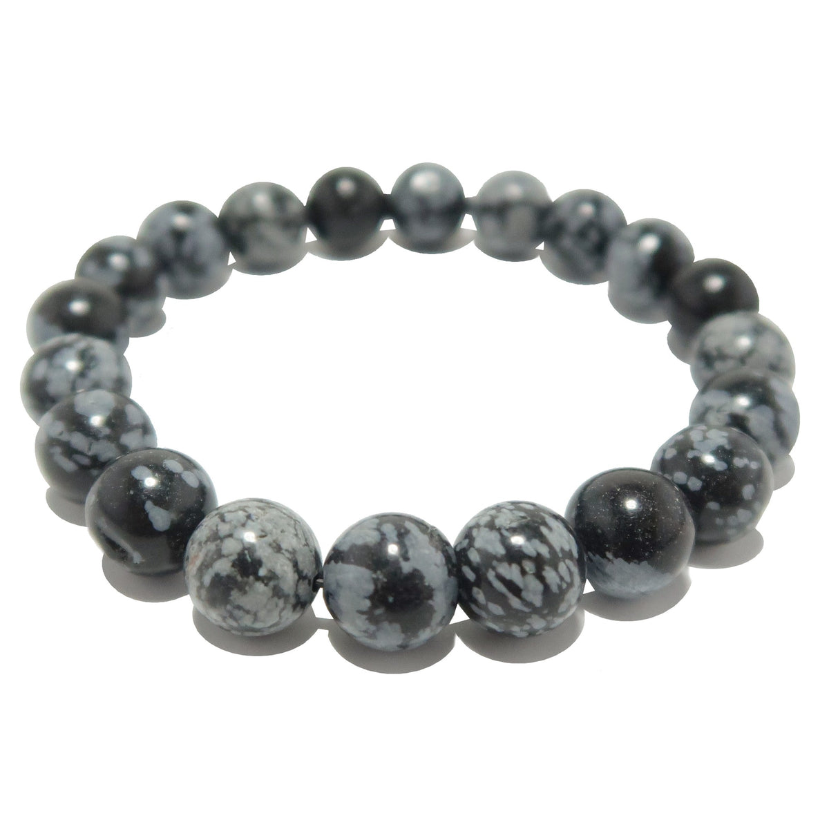 Snowflake Obsidian Bracelet Guardian Protection Stone — Satin Crystals