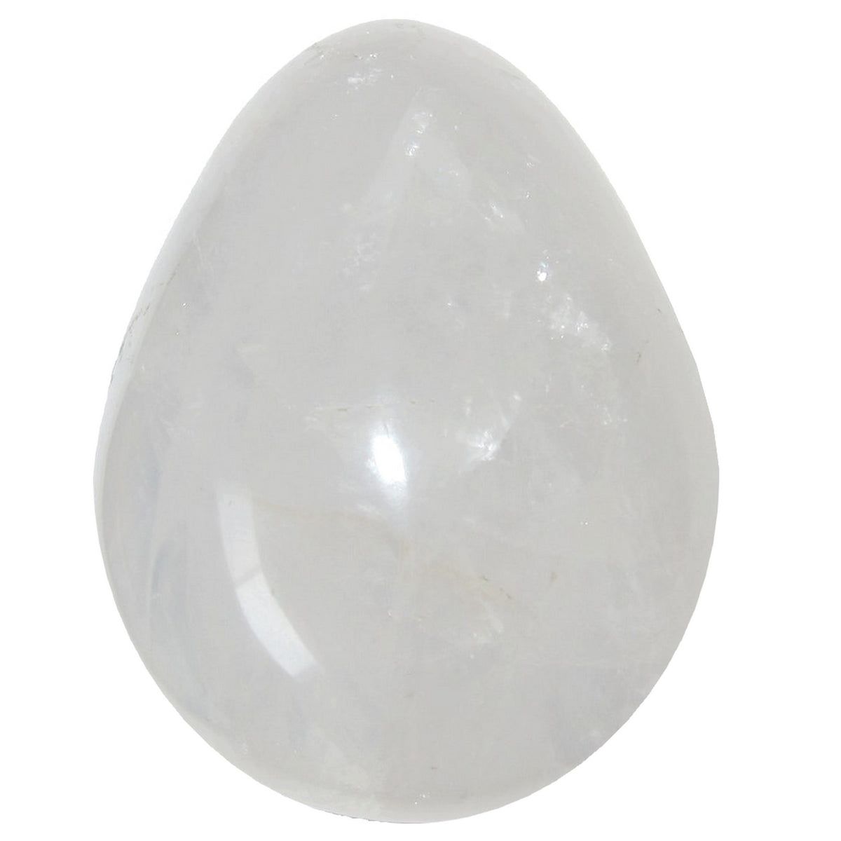 Cloud Quartz Egg New Horizons White Stone — Satin Crystals