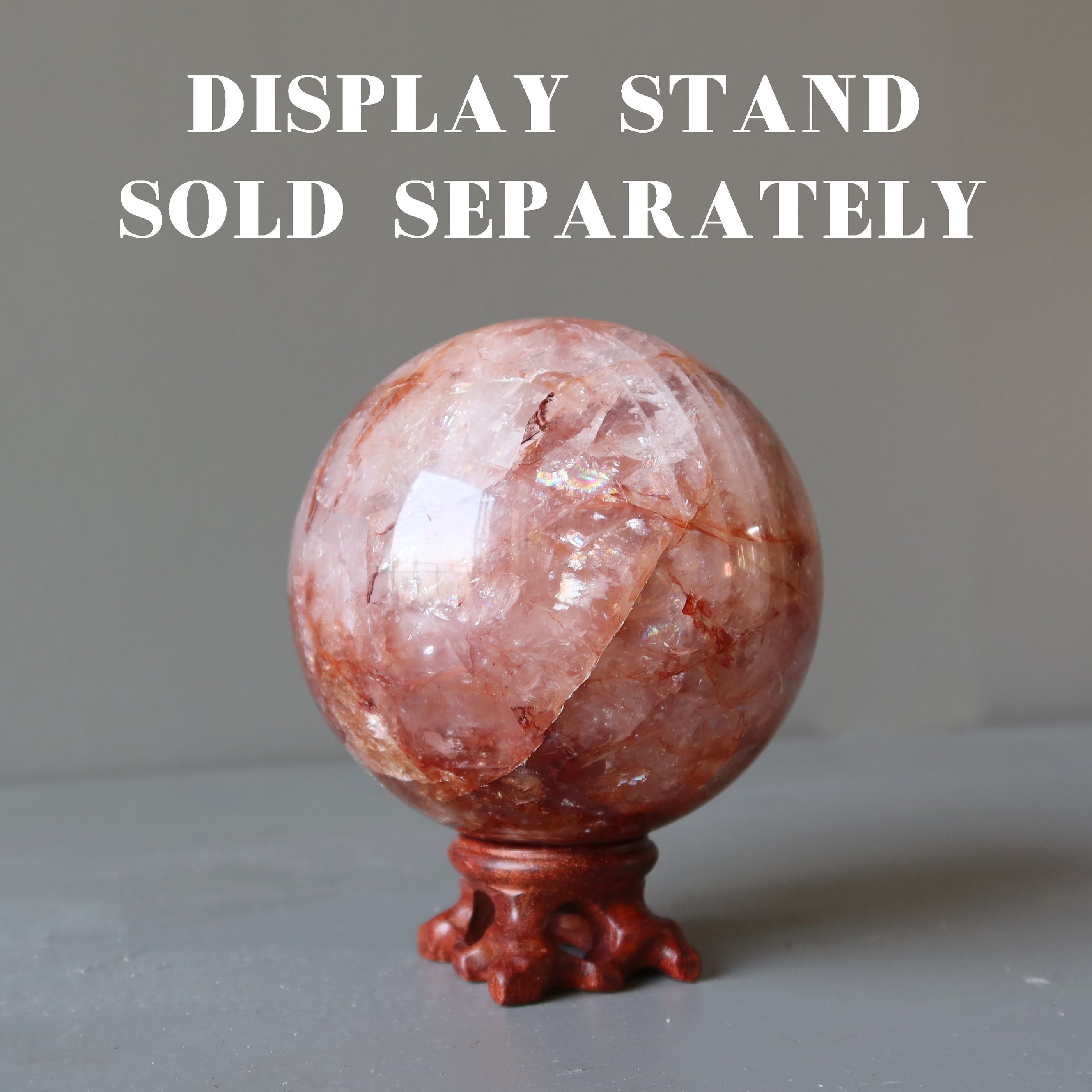 Red Fire Quartz Sphere Crystal Healing Ball Motivation Energy Stone ...