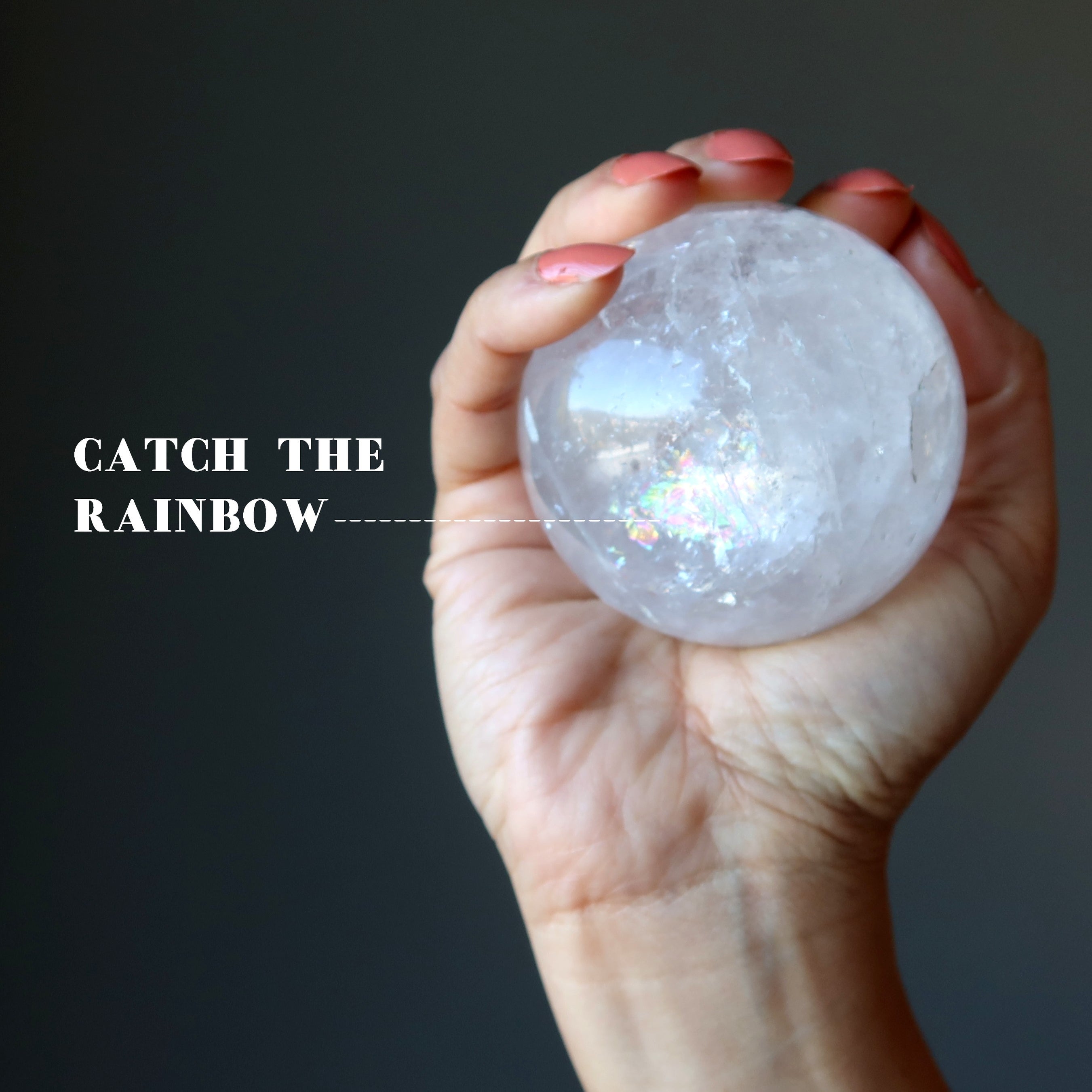 Clear Quartz Sphere Rainbow Crystal Ball — Satin Crystals