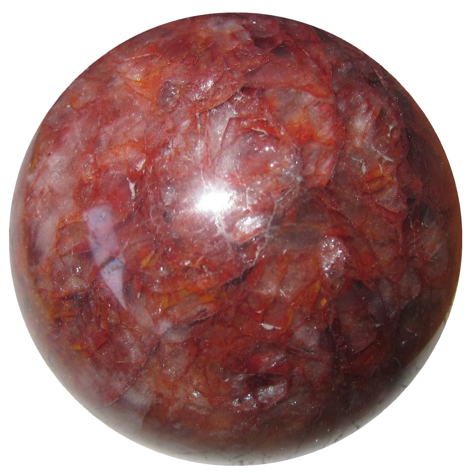 Red Fire Quartz Sphere Crystal Healing Ball Motivation Energy Stone ...