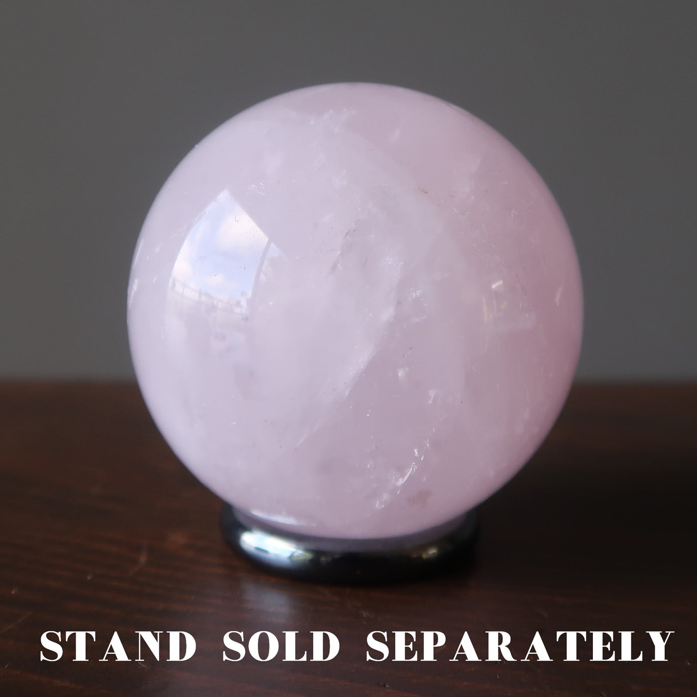 Rose Quartz Sphere True Love Vibration Soft Pink Crystal Ball — Satin ...