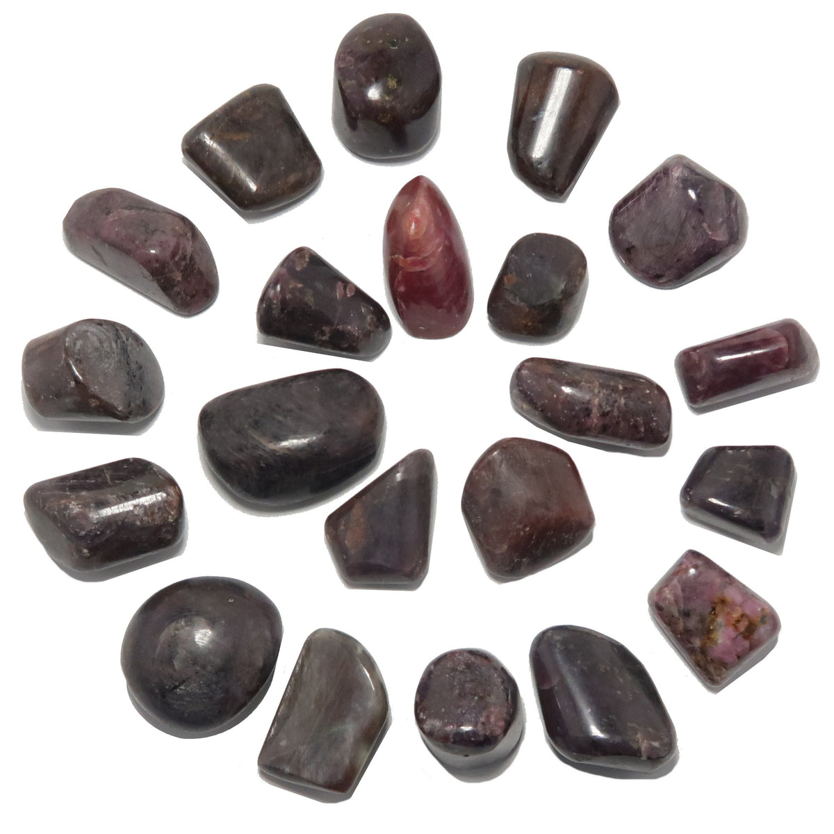 Red Ruby Tumbled Stones Royal Riches Precious Gemstone — Satin Crystals