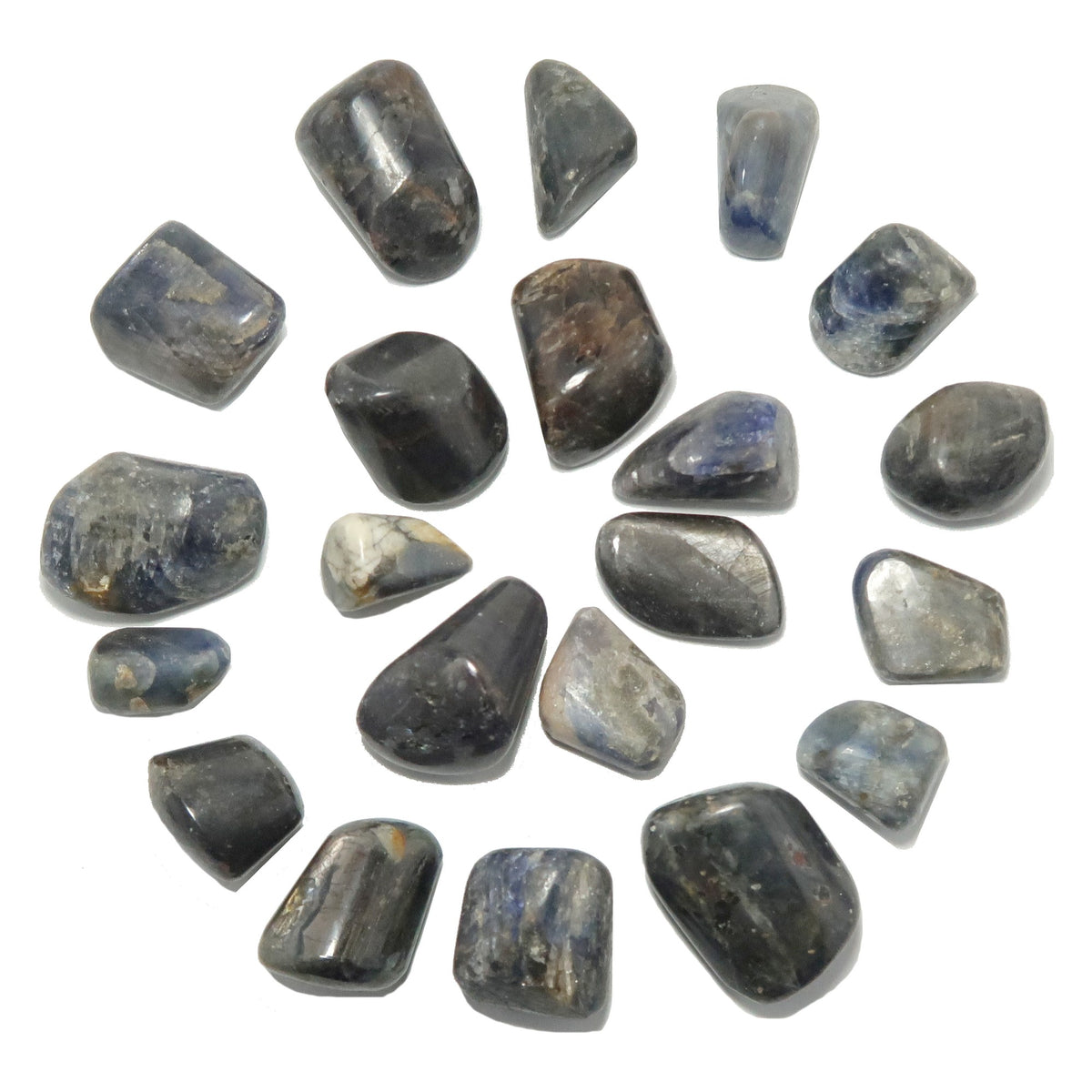 Sapphire Tumbled Stones Intuition Crystal Blue Precious Gem — Satin ...