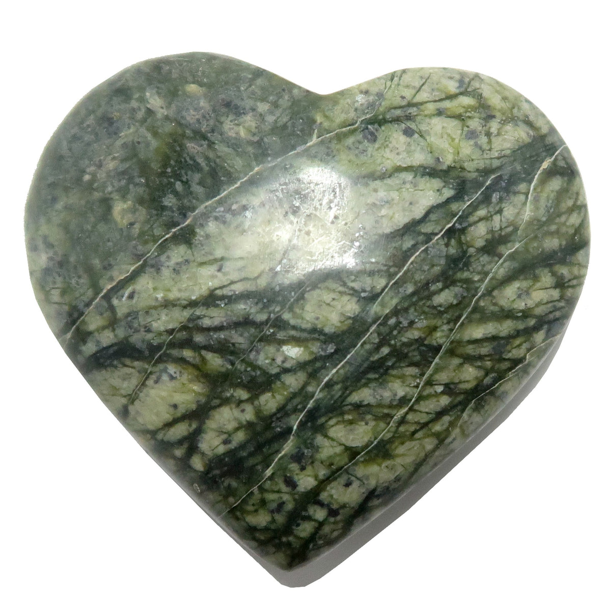 Serpentine Heart Thousand Threads of Love Green Asterite — Satin Crystals