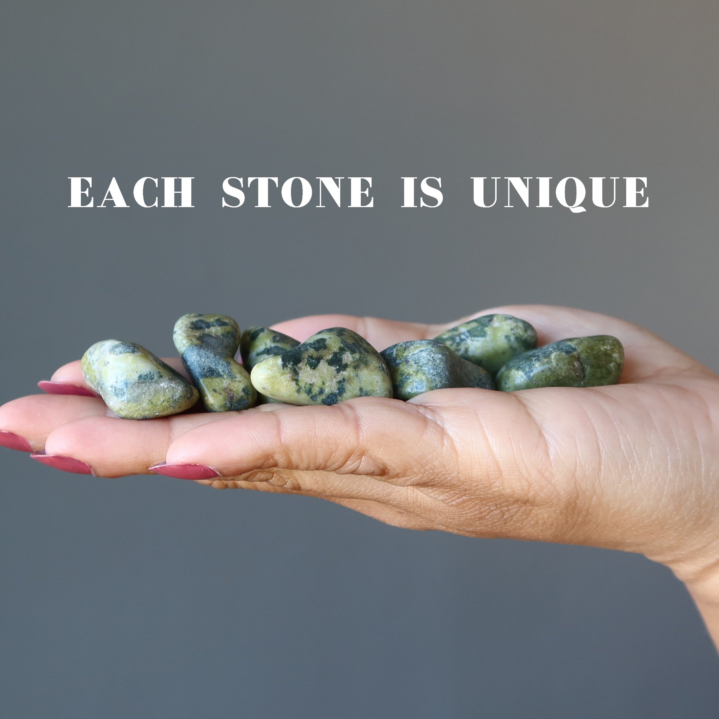 Serpentine Tumbled Stone Set Kundalini Spiral Gemstones — Satin Crystals