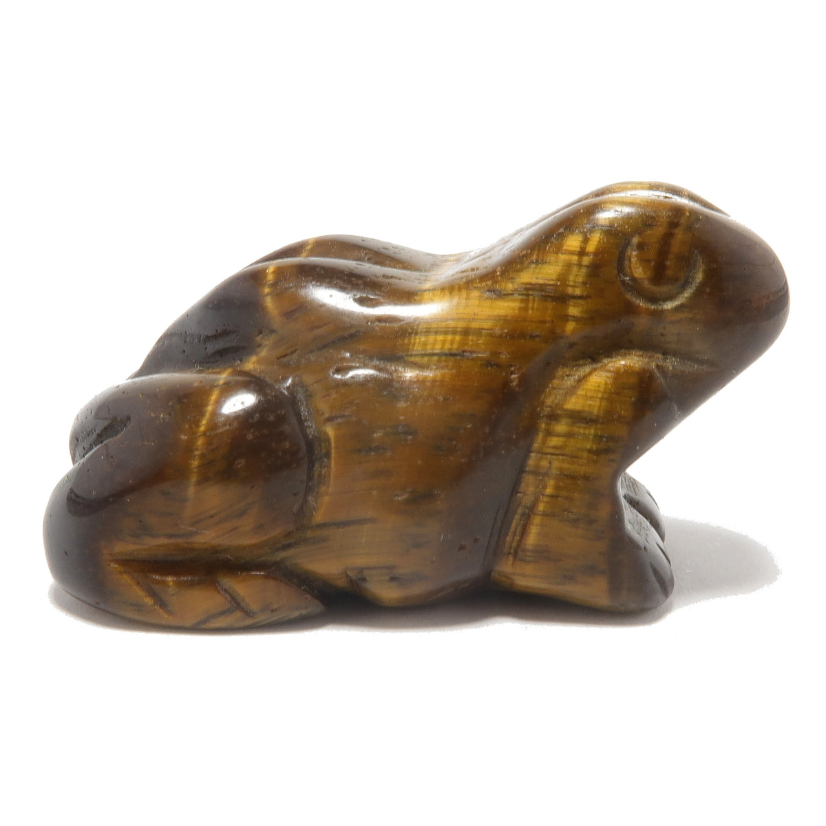 Tigers Eye Frog Bounce to Brilliance Golden Brown Animal Figurine ...